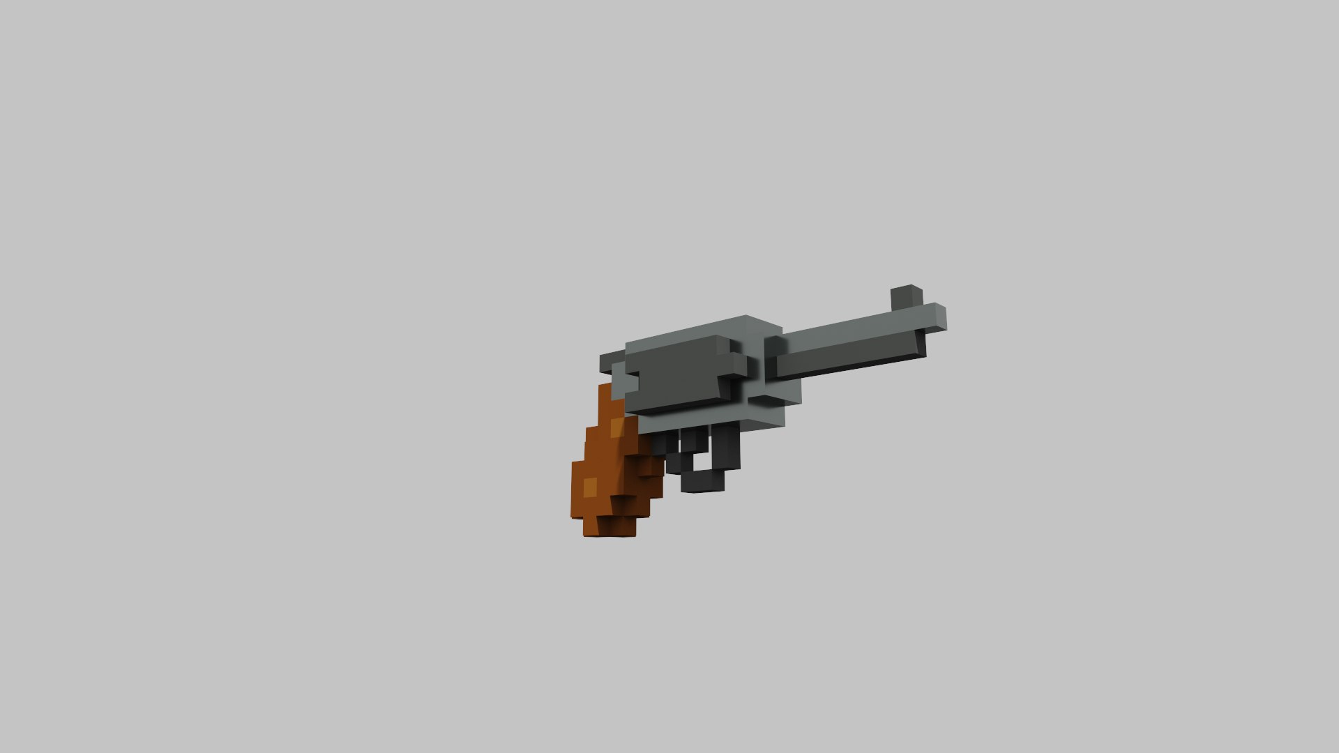 Revolver Voxel 3D Model - TurboSquid 1847513