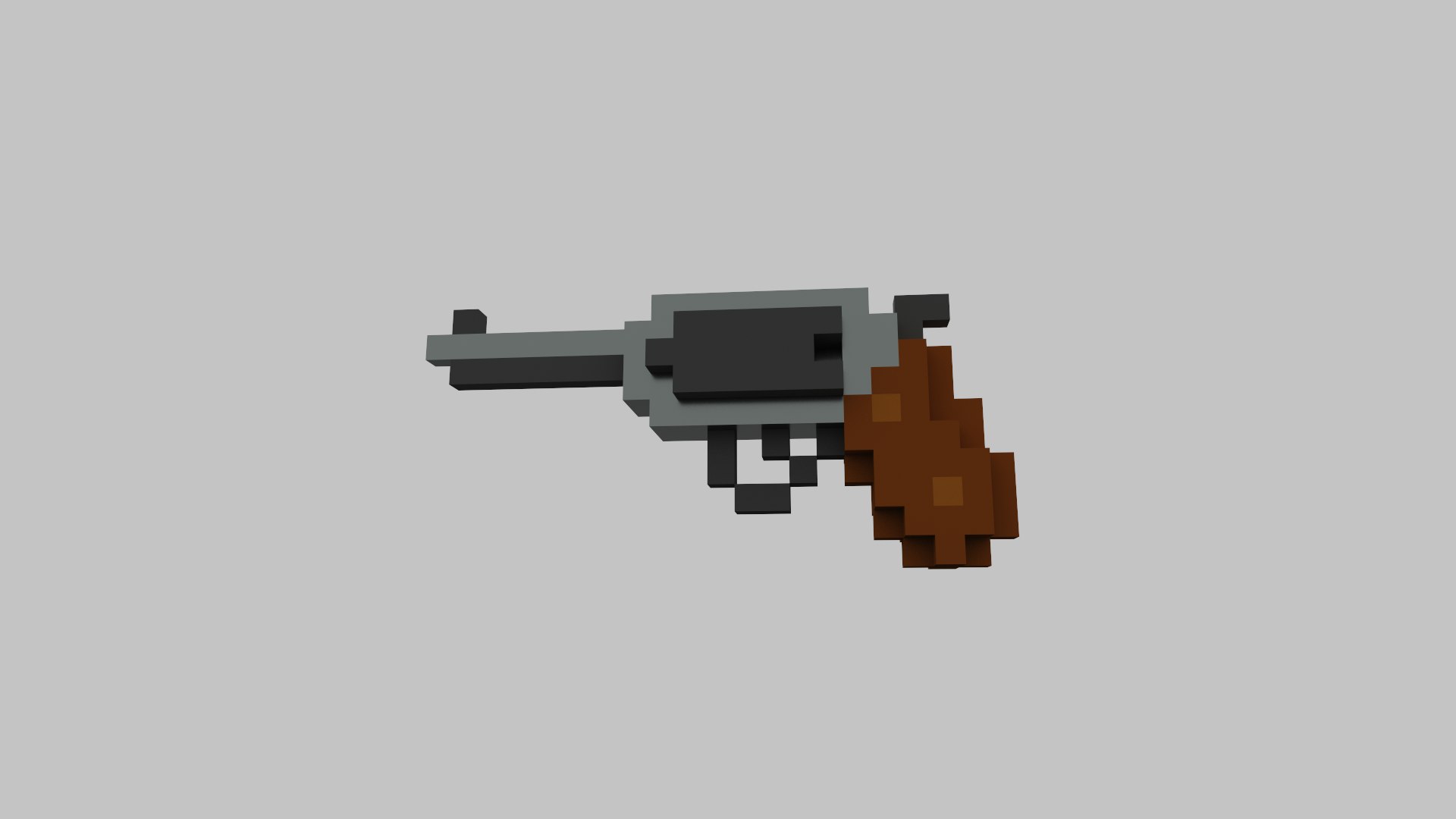 Revolver Voxel 3D Model - TurboSquid 1847513