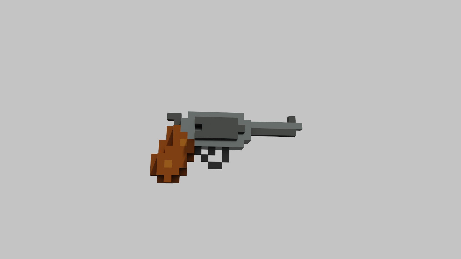 Revolver Voxel 3D Model - TurboSquid 1847513