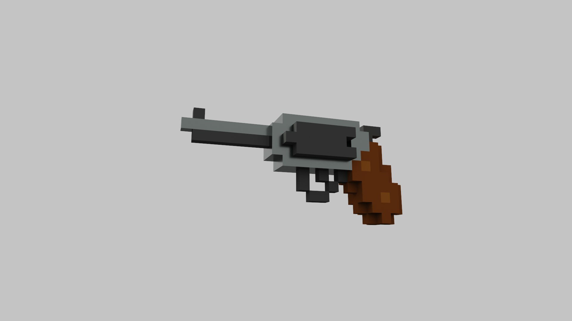 Revolver Voxel 3D Model - TurboSquid 1847513