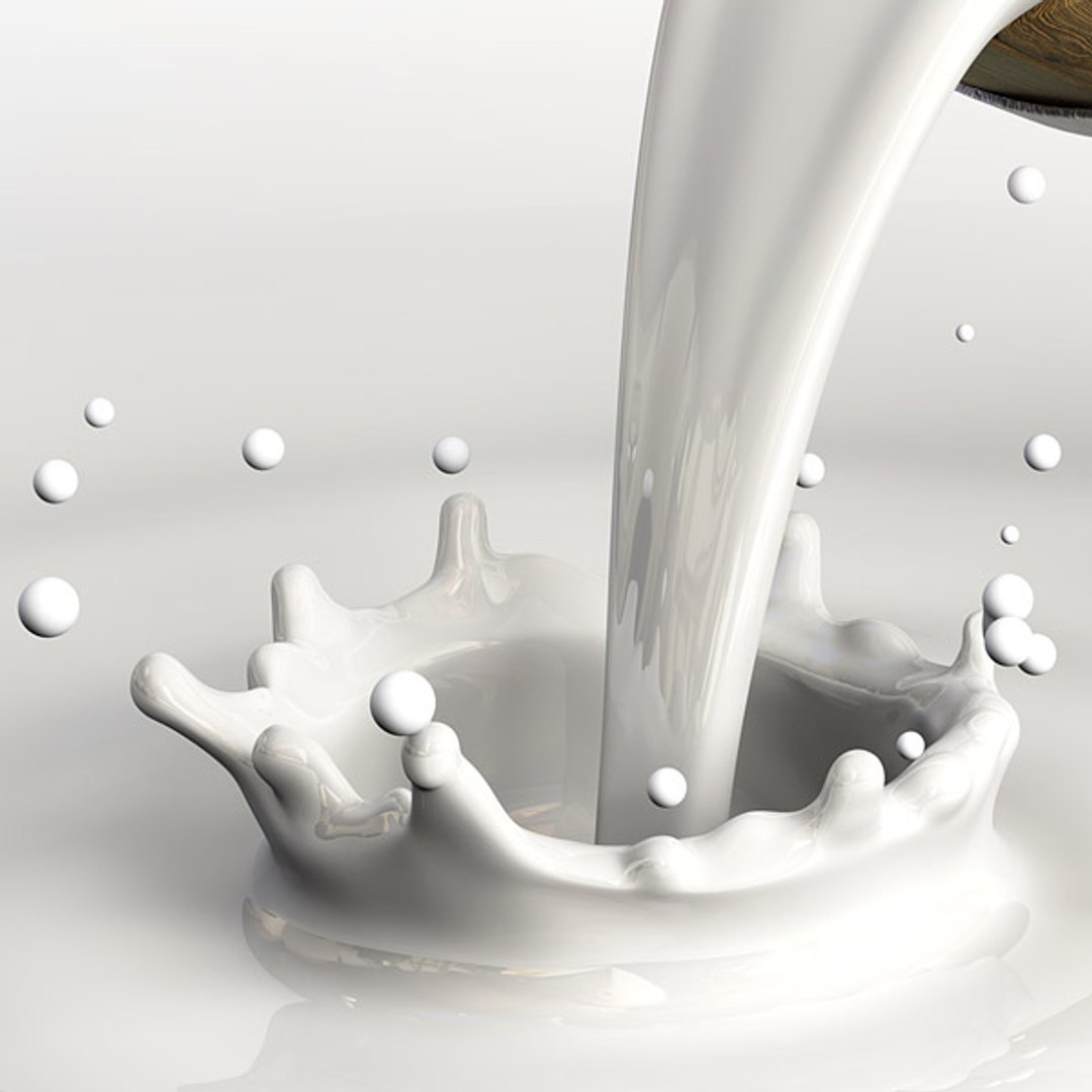 Bucket Pouring Milk 3ds