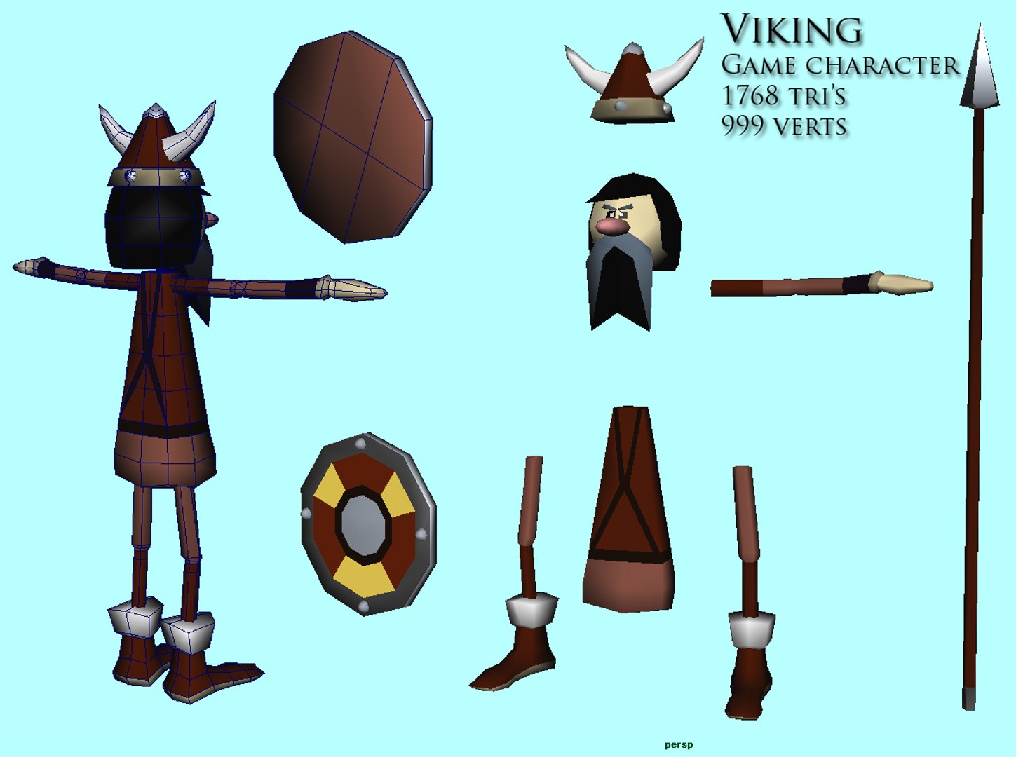 3d Obj Viking Character