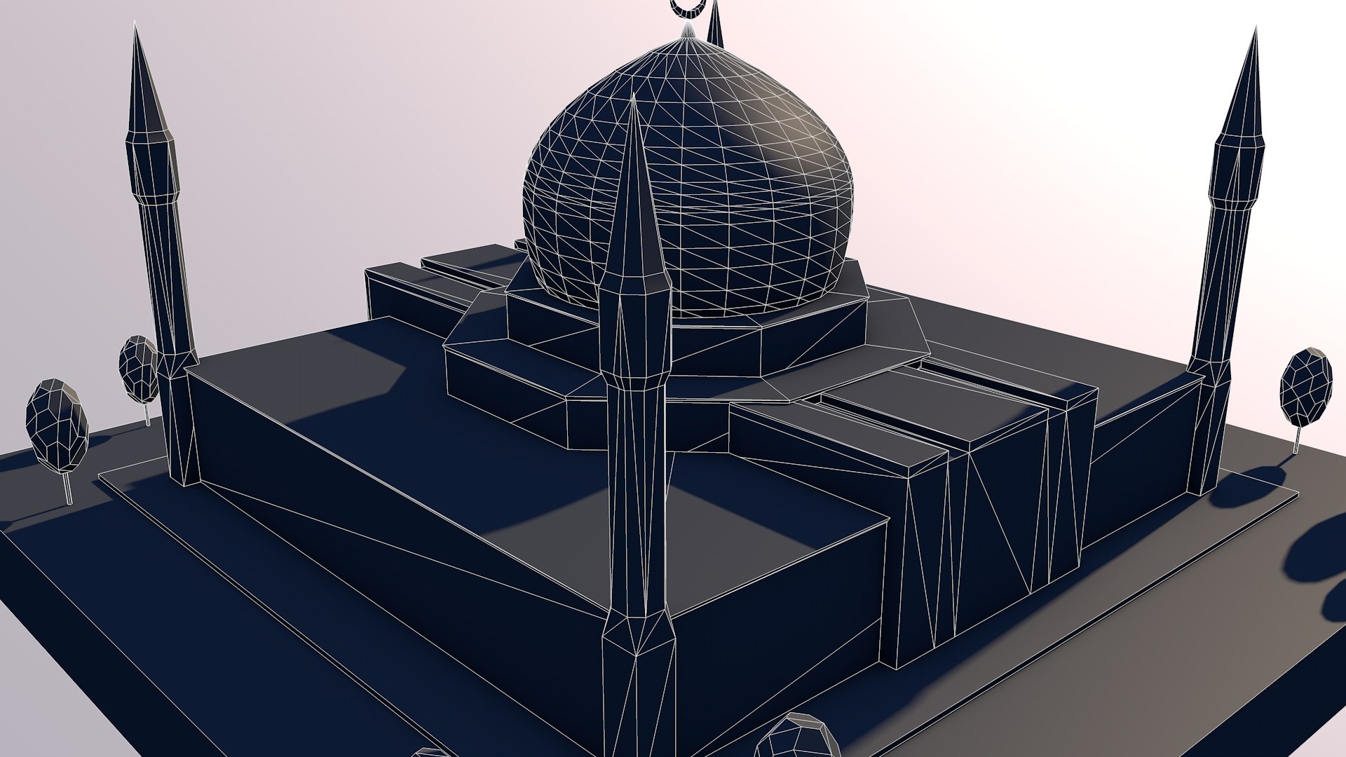3D Model Mosque Cartoon Low Poly - TurboSquid 2033228