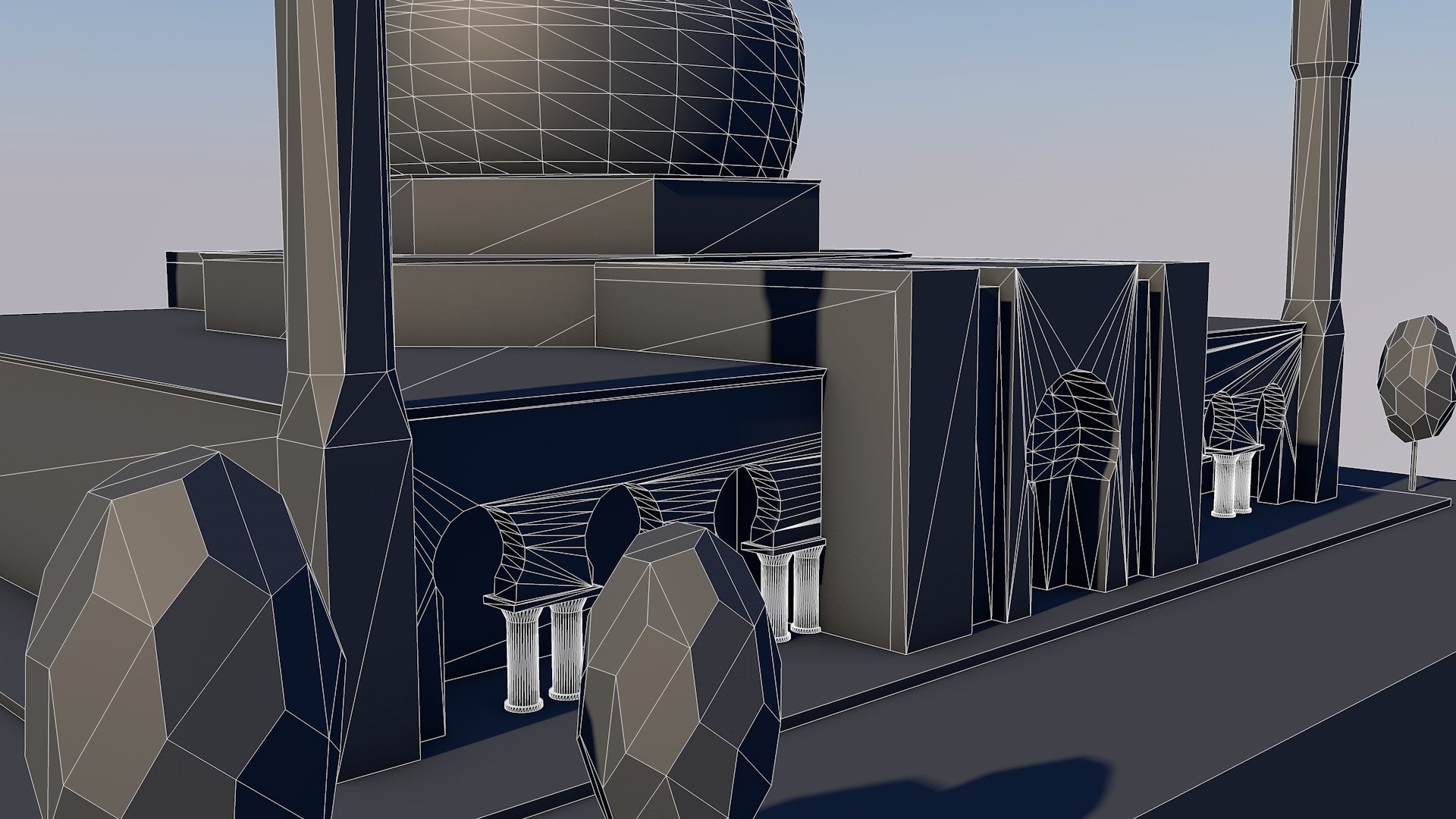 3D Model Mosque Cartoon Low Poly - TurboSquid 2033228