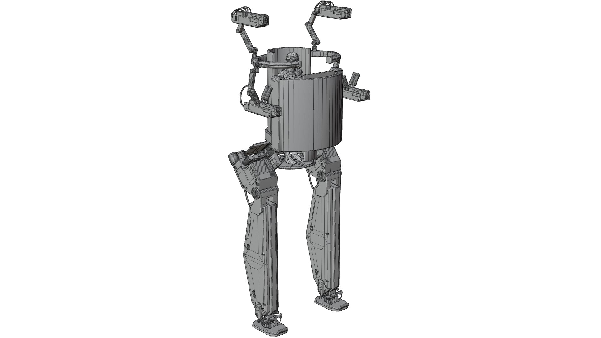 Mecha Robot- Rigged Model - TurboSquid 1993487