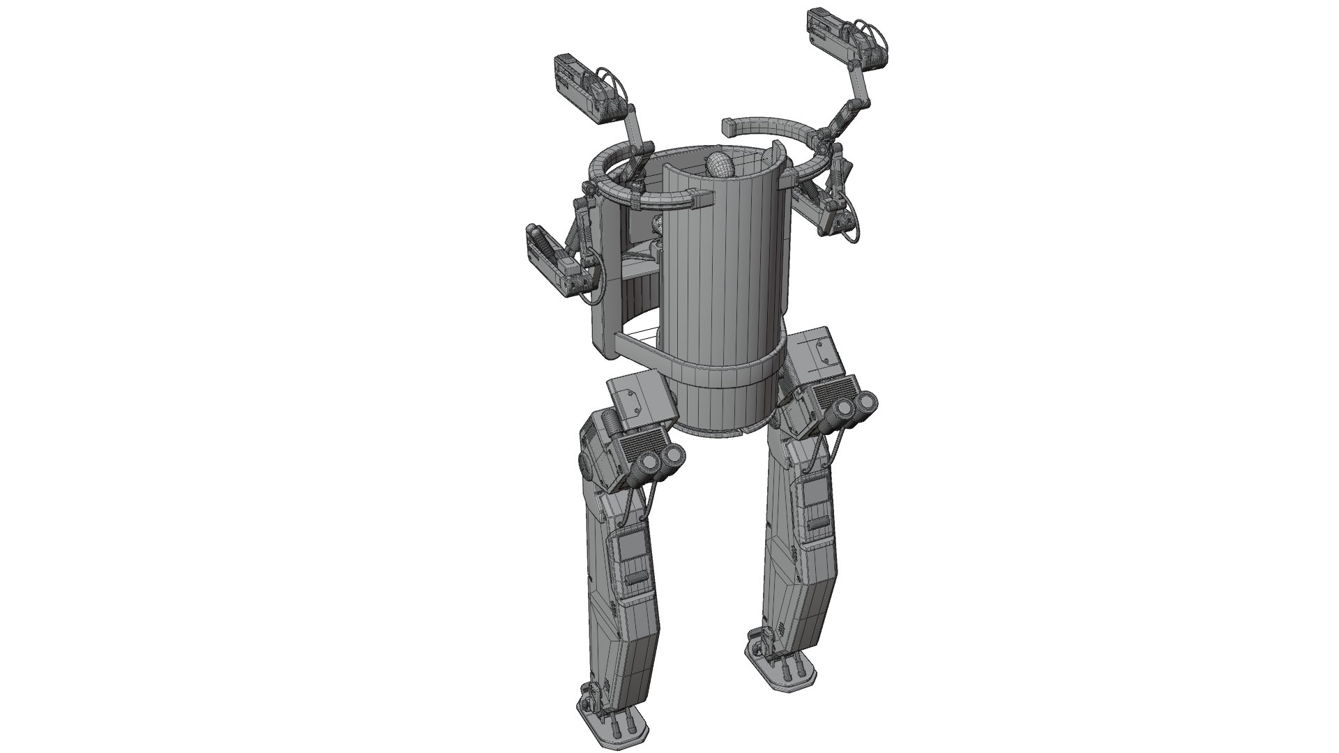 Mecha Robot- Rigged Model - TurboSquid 1993487