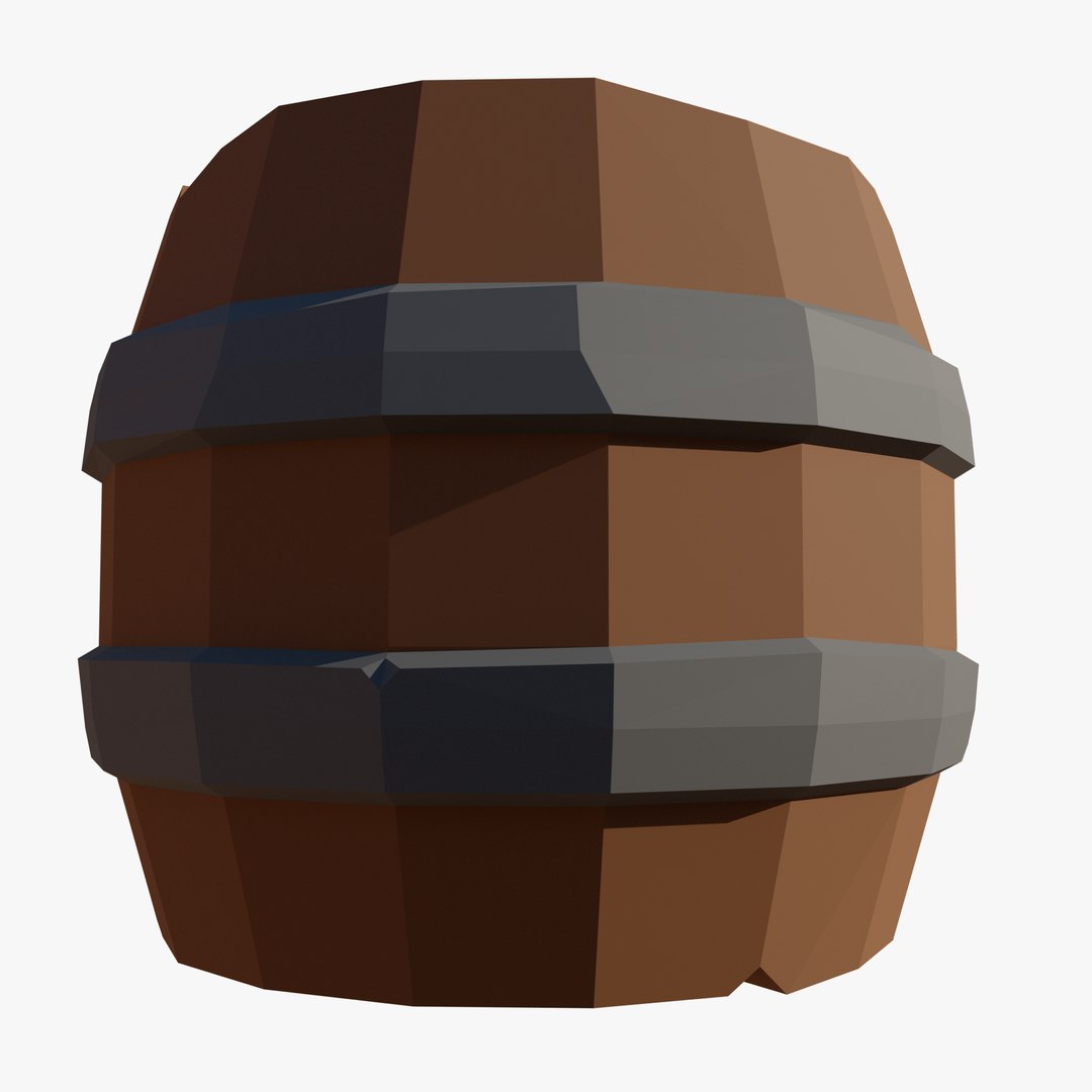 Free Wooden Barrel Low Poly 3D Model - TurboSquid 2083280