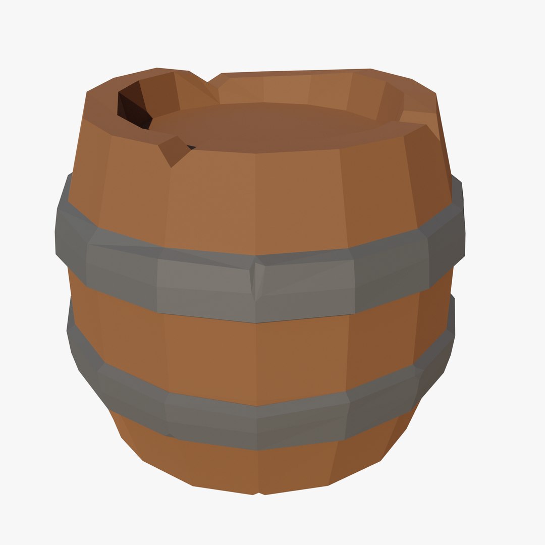 Free Wooden Barrel Low Poly 3D Model - TurboSquid 2083280