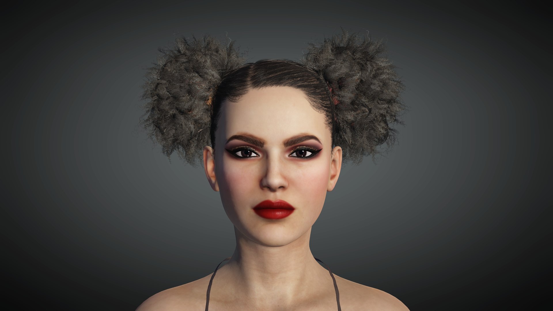 Realistic Girl With Makeup 3D Model - TurboSquid 2421531