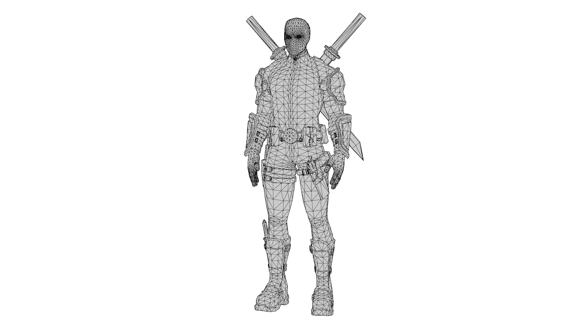 Deadpool Marvel 3D Model High-Quality Rigged 3D - TurboSquid 2367584