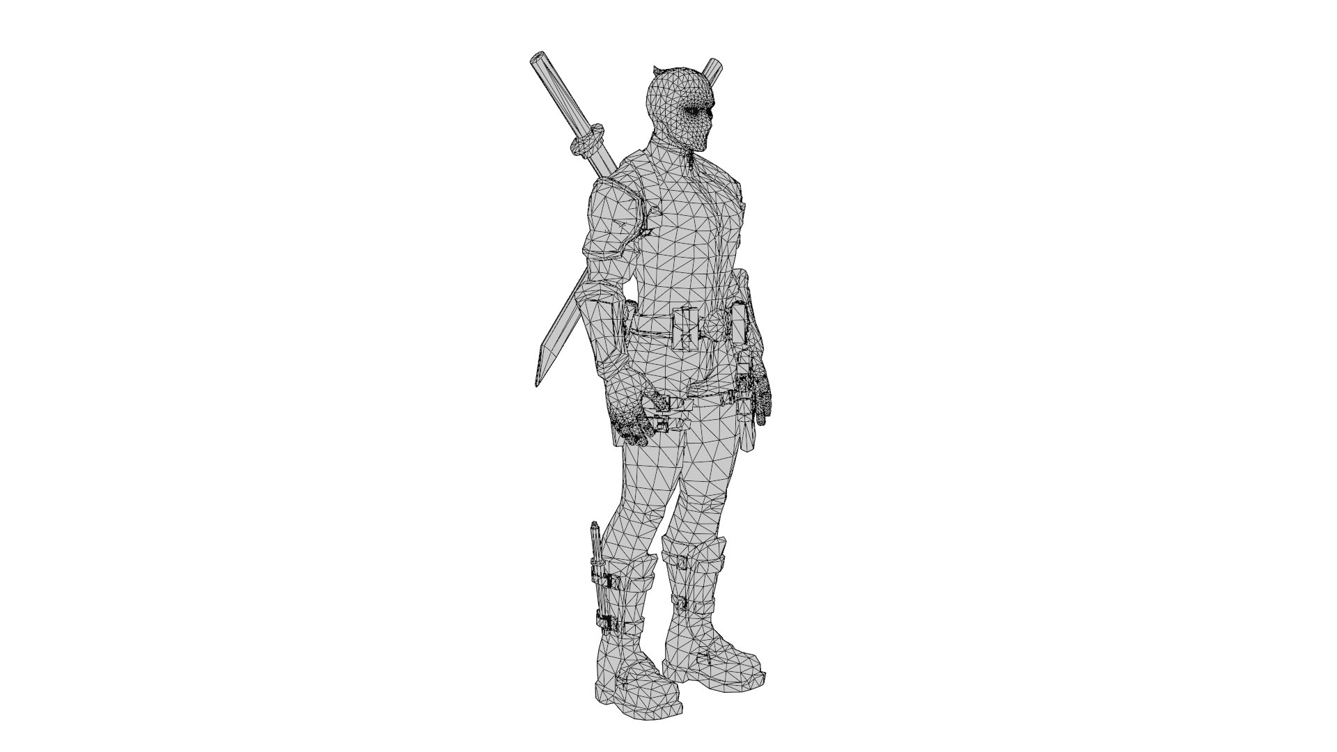 Deadpool Marvel 3D Model High-Quality Rigged 3D - TurboSquid 2367584