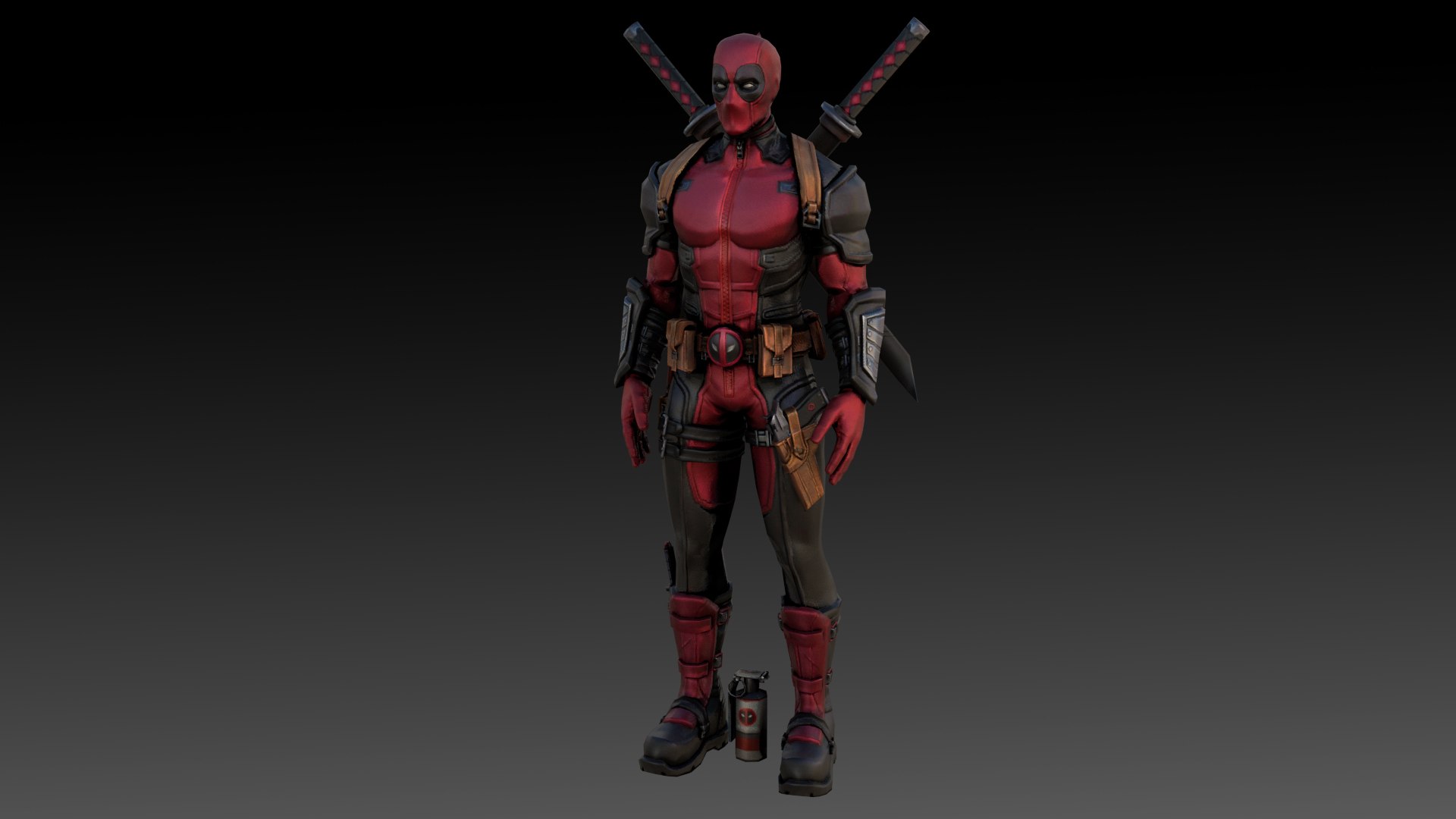 Deadpool Marvel 3D Model High-Quality Rigged 3D - TurboSquid 2367584