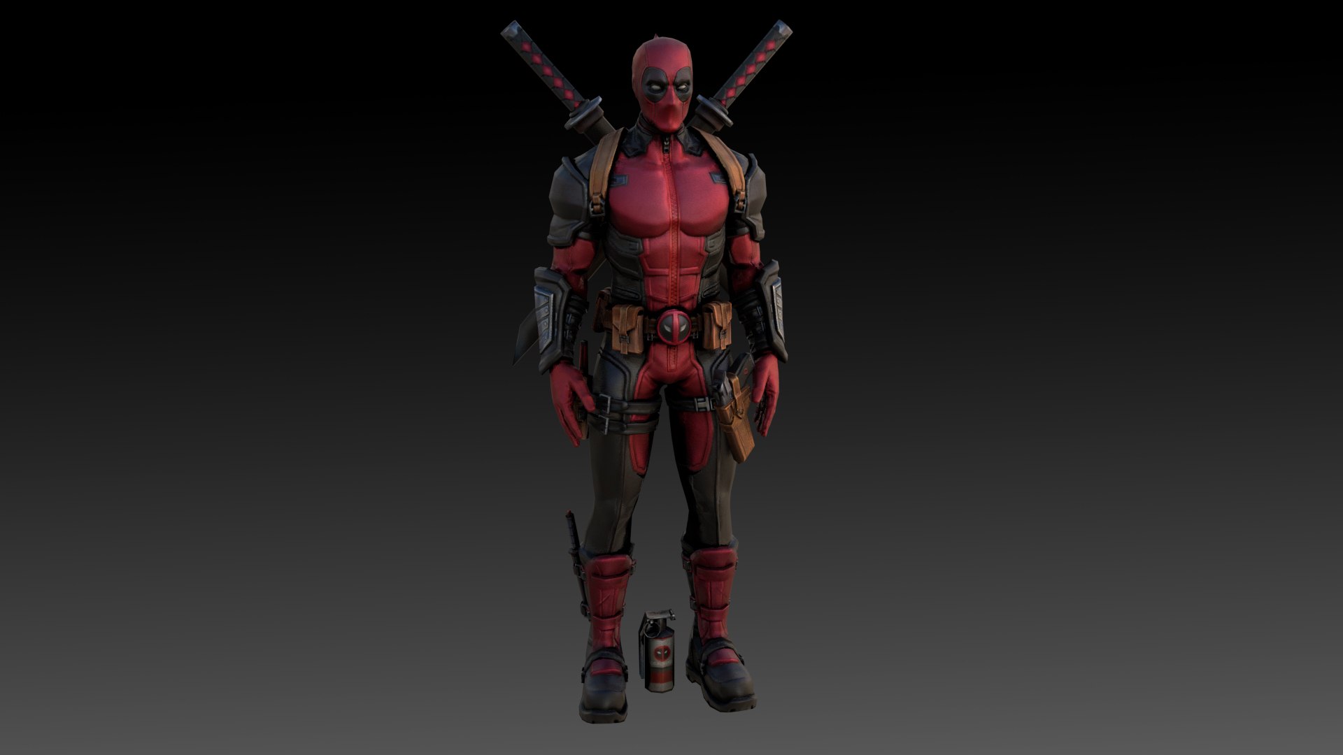 Deadpool Marvel 3D Model High-Quality Rigged 3D - TurboSquid 2367584