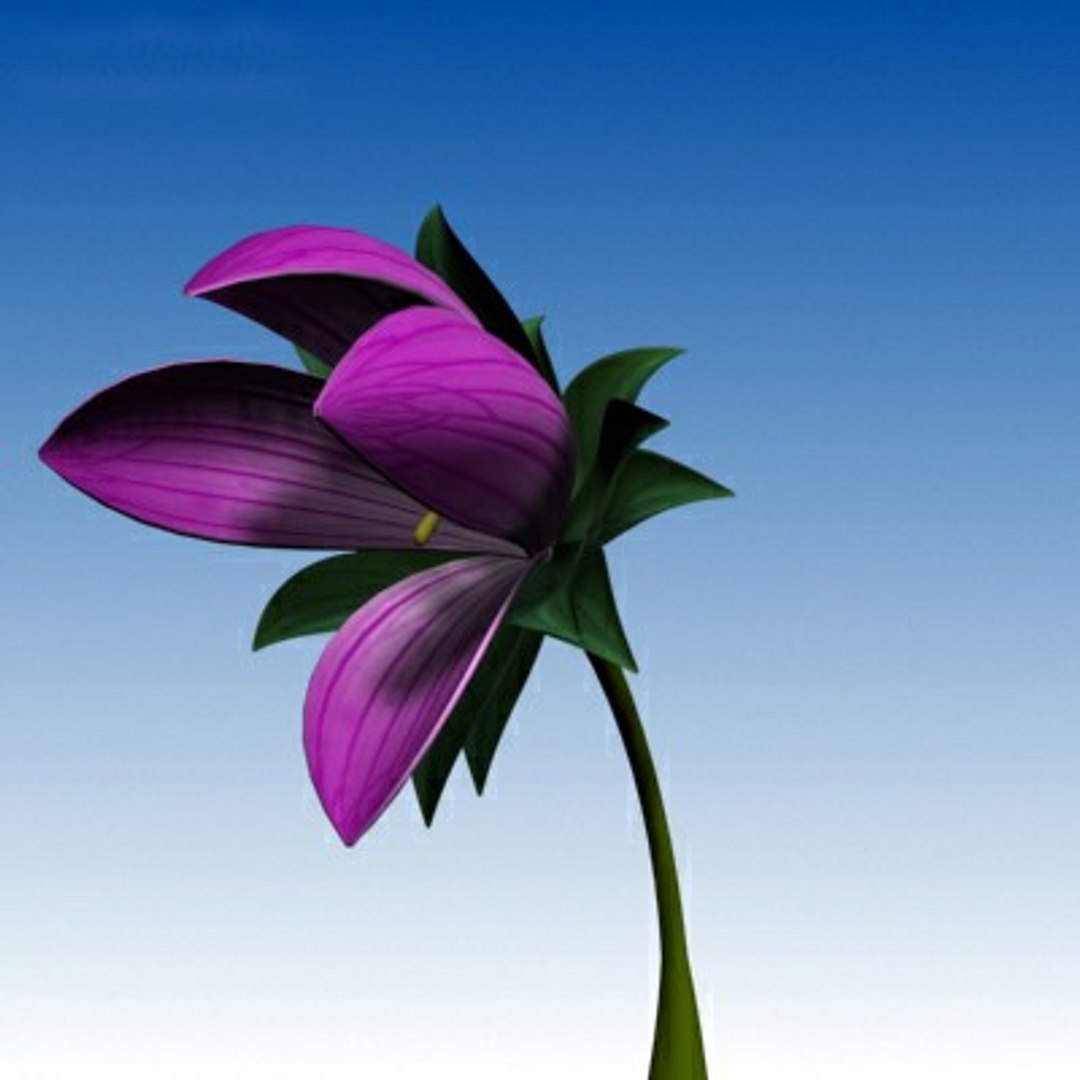 Realistic Flower Animation Open 3ds