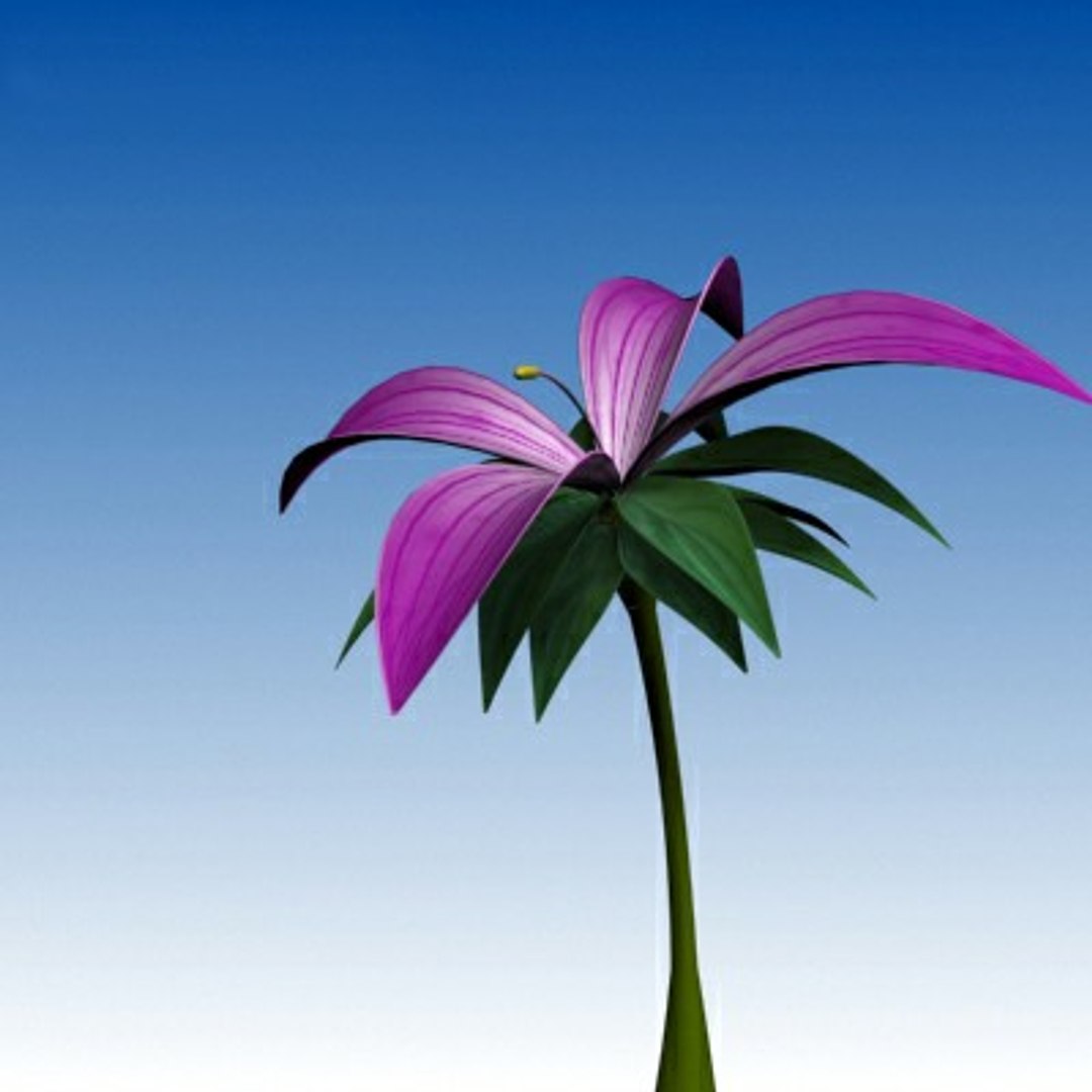 Realistic Flower Animation Open 3ds