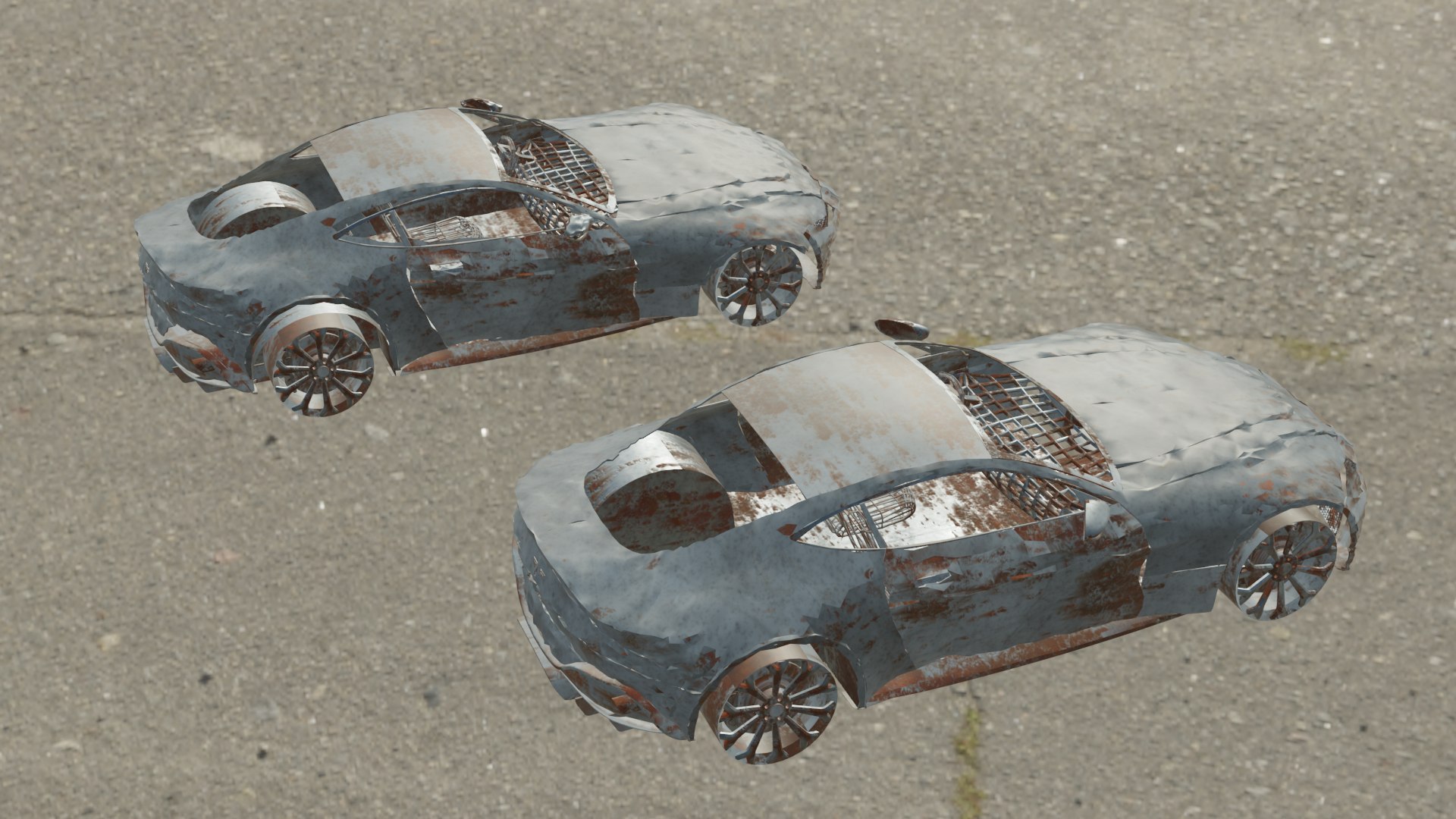 3D Model Rusty Car Aston Martin Vantage - TurboSquid 2124372