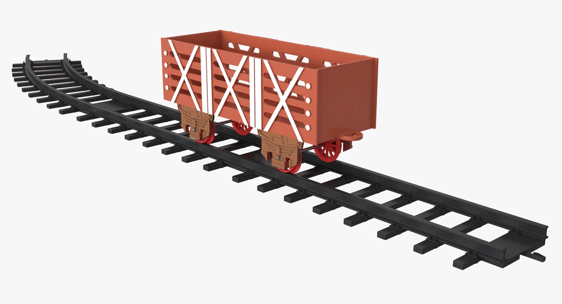 Toy Railway Wagon Rails 3D Model - TurboSquid 1337486