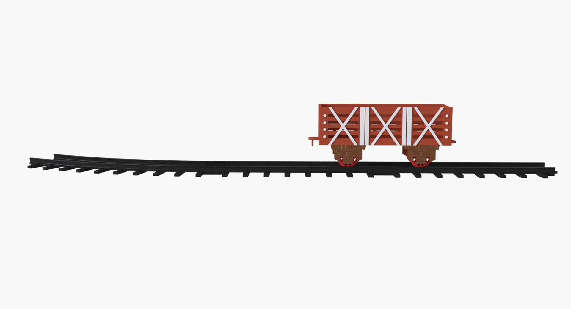 Toy Railway Wagon Rails 3D Model - TurboSquid 1337486