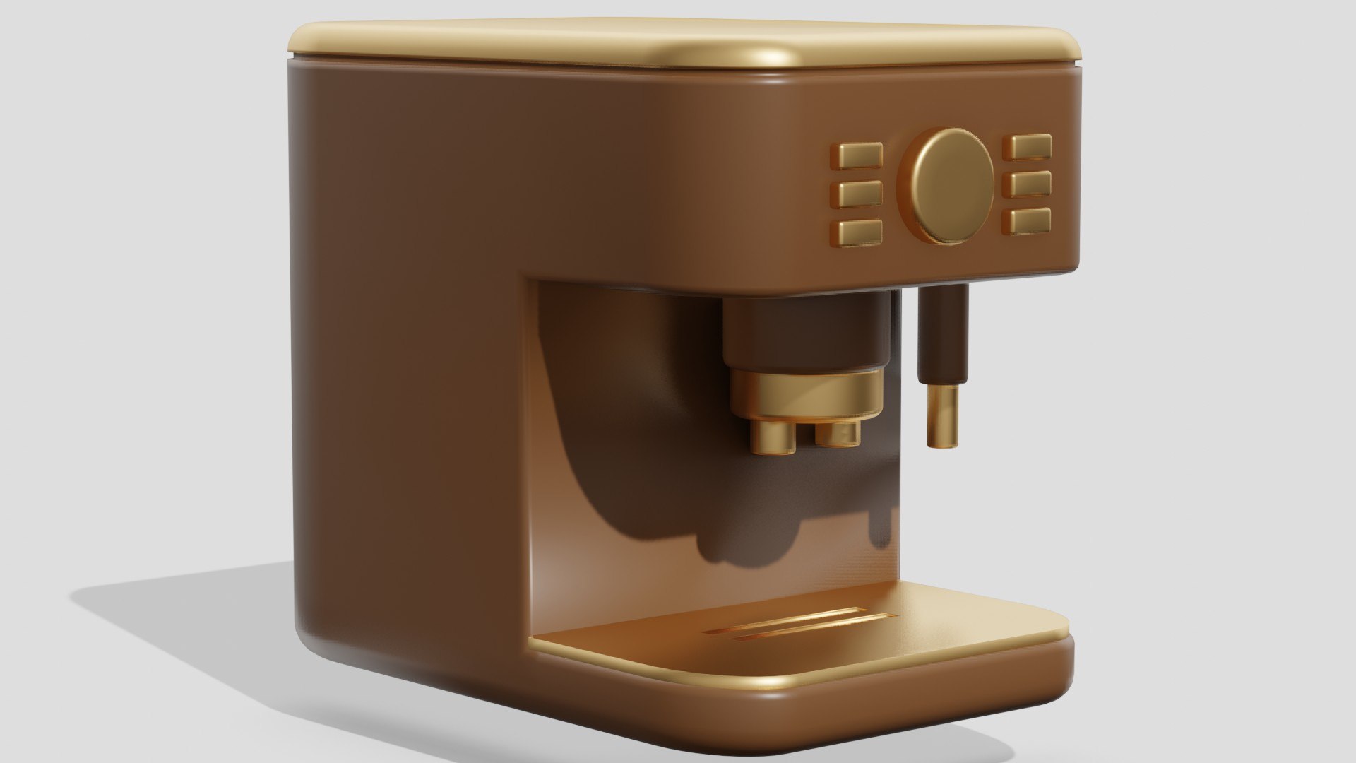 Brown Coffee Machine 3D Model - TurboSquid 2121478