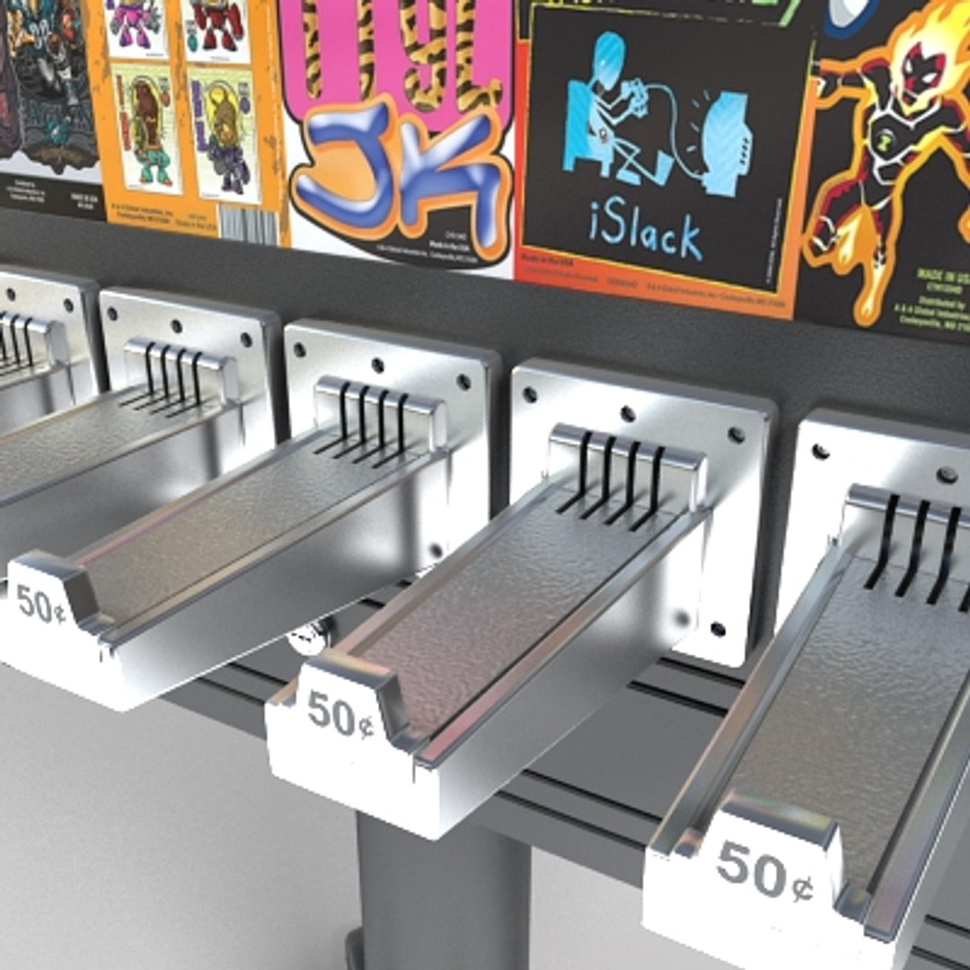 Sticker Vending Machine 3d Model