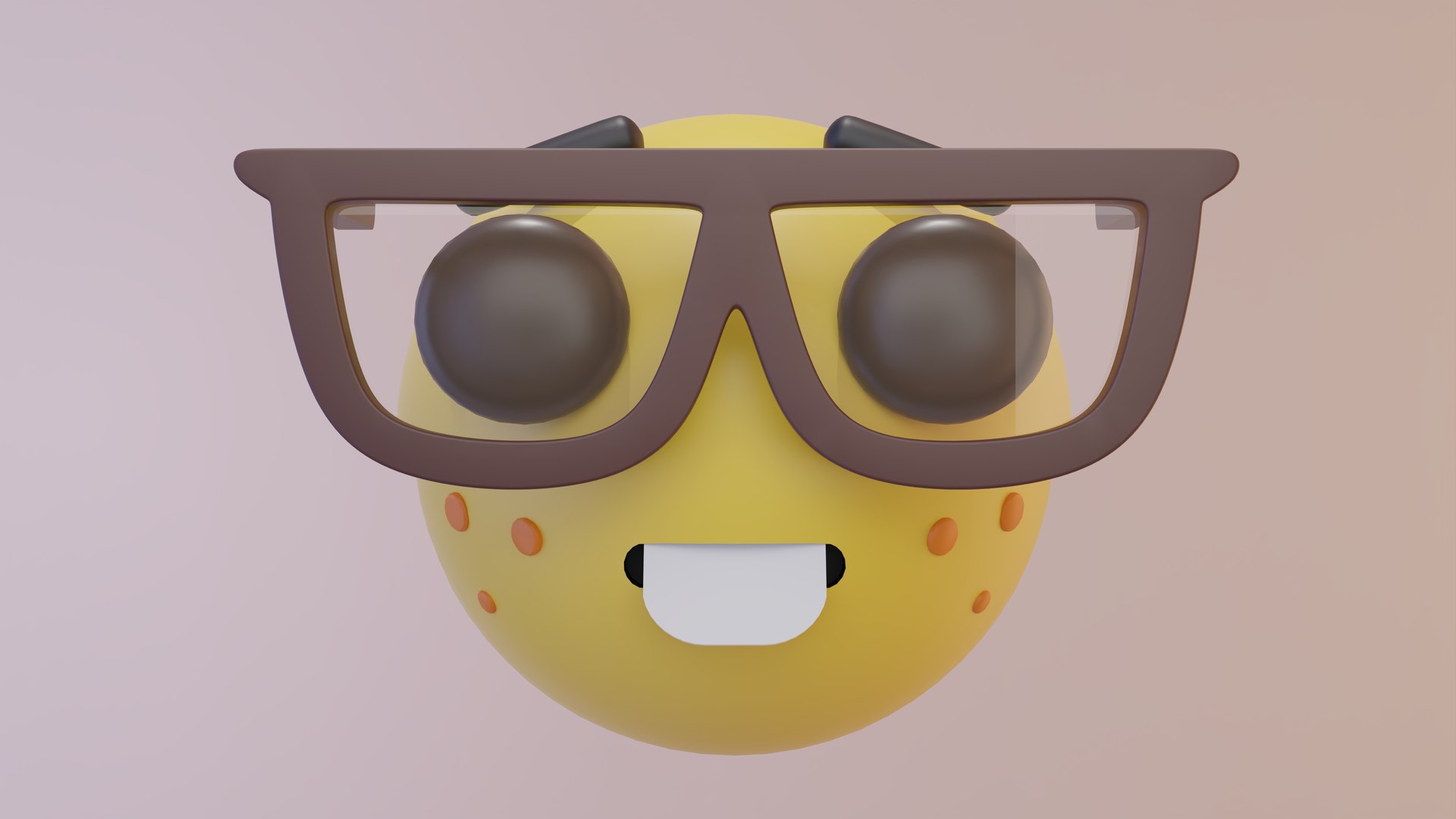 3D Nerd Emoji Meme Low Poly - TurboSquid 2180924