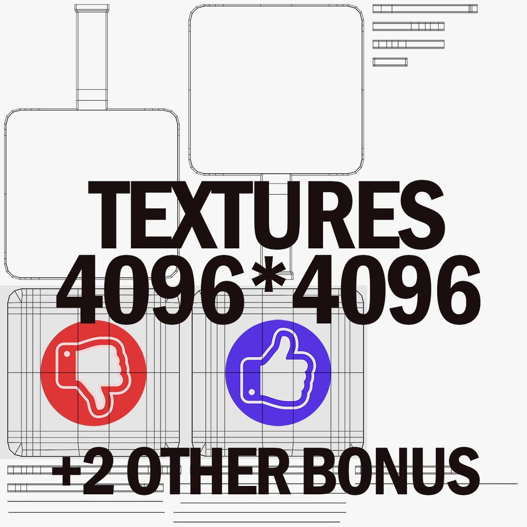 3D White Panel Sign - TurboSquid 1275956