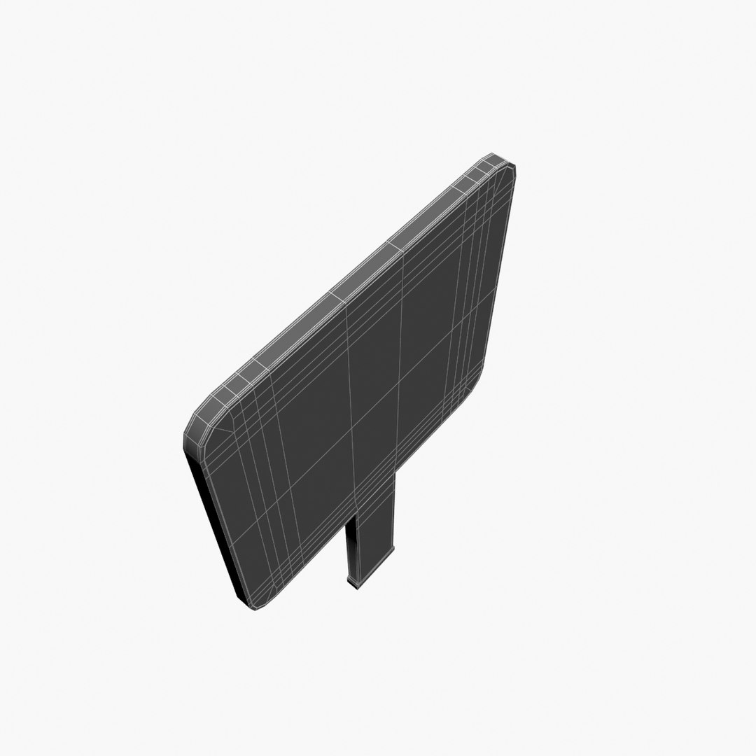 3D White Panel Sign - TurboSquid 1275956