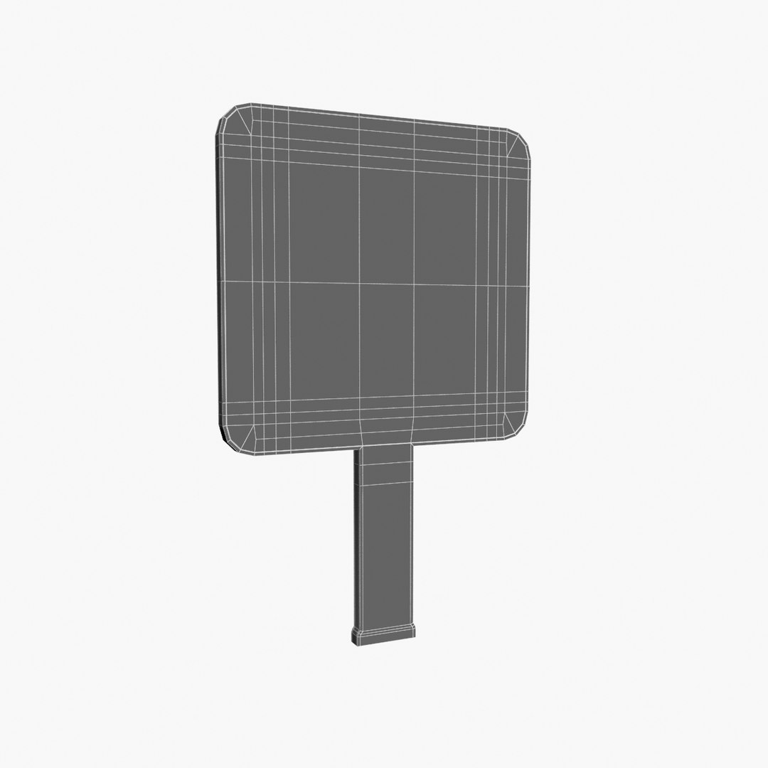 3D White Panel Sign - TurboSquid 1275956