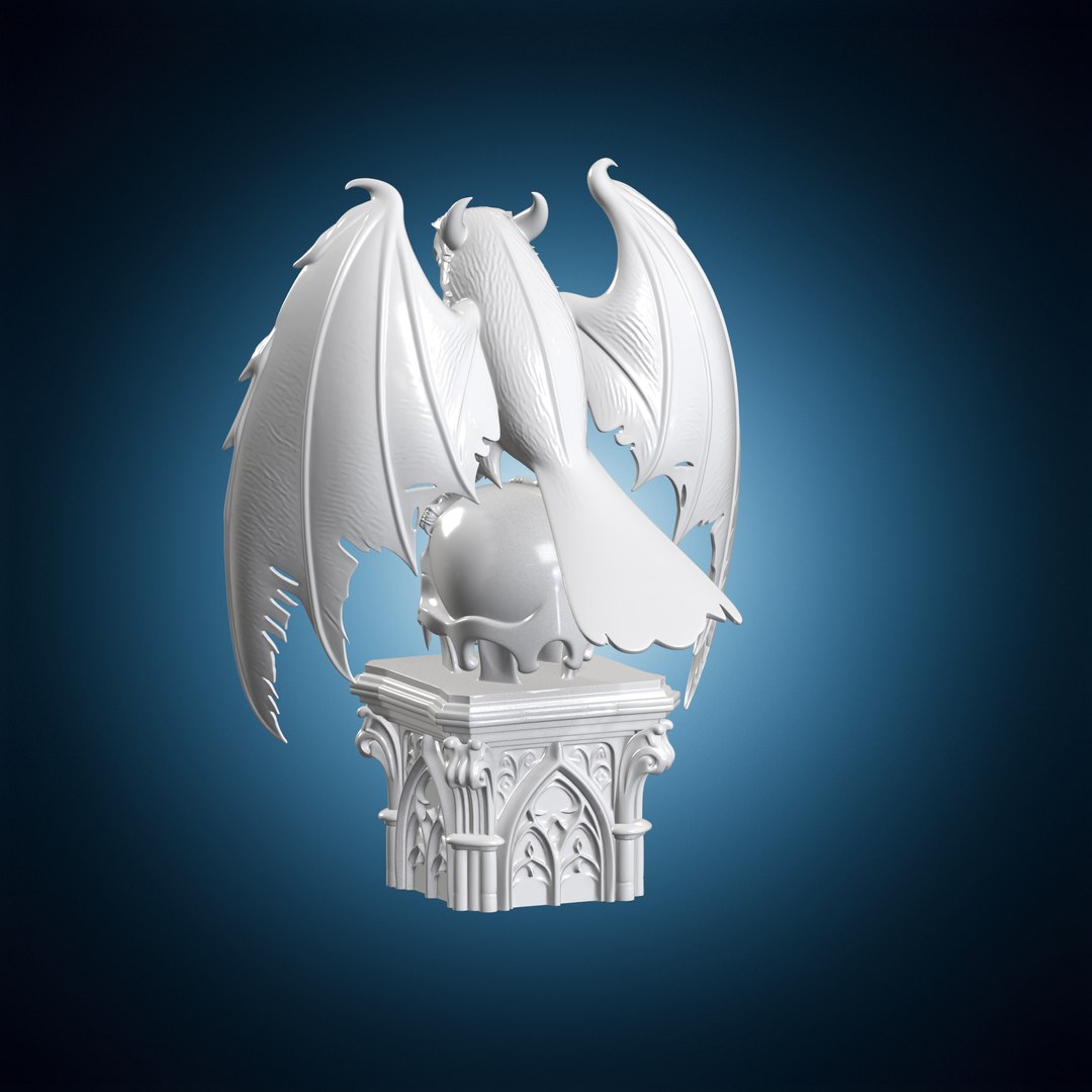 Gargoyle Raven On Skull 3D Print Model 3D Model - TurboSquid 2548812