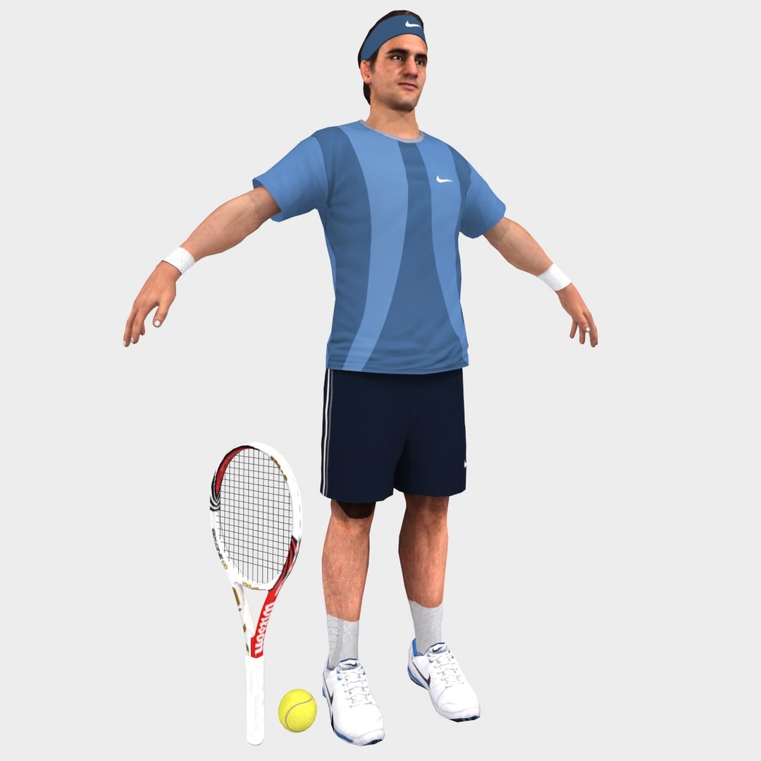3dsmax Roger Federer