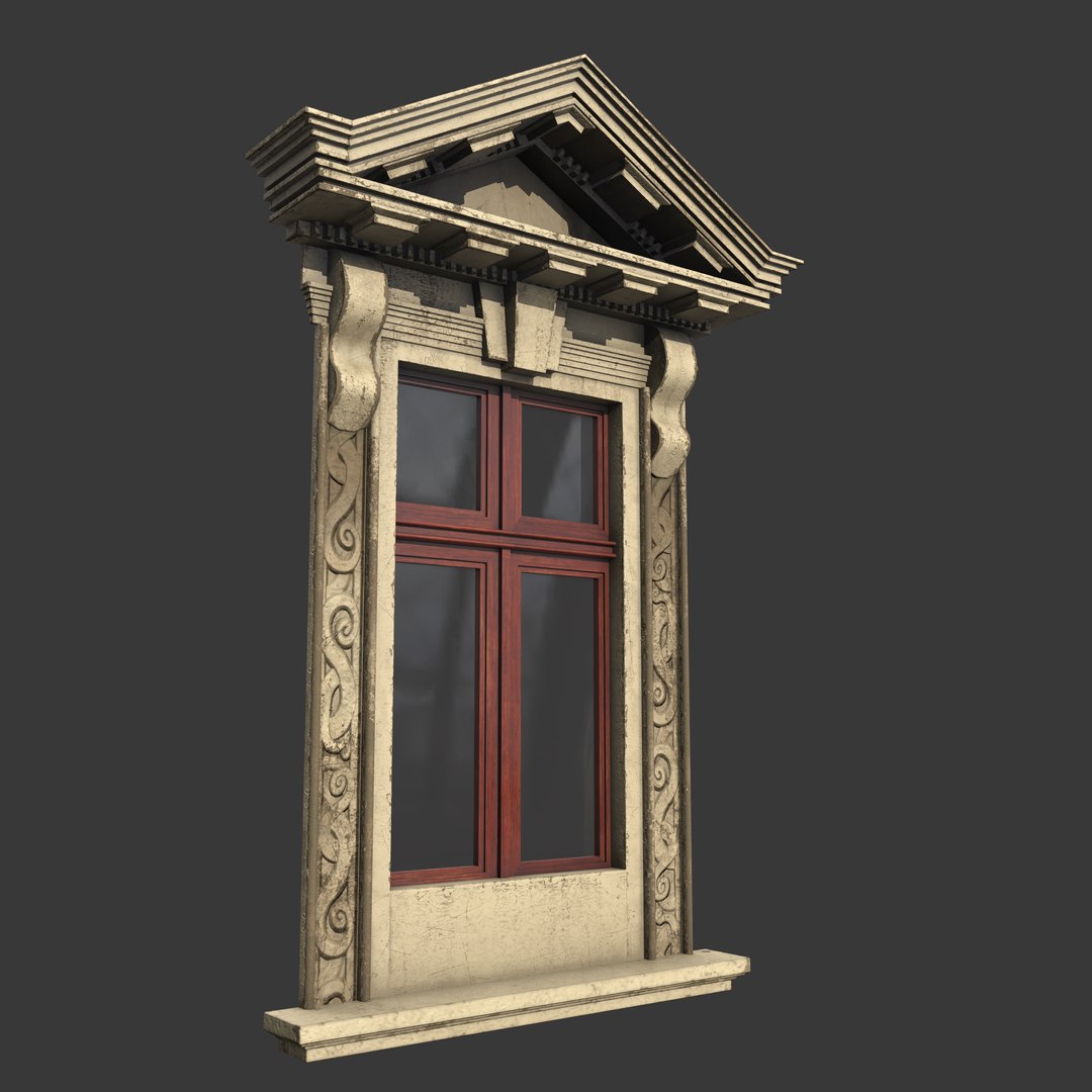 3D Model Classic Cartoon PBR Modular Windows Collection 1 - TurboSquid ...
