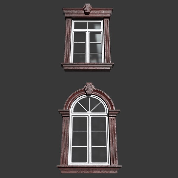 modelo 3d Classic Cartoon PBR Modular Windows Collection 1 - TurboSquid ...