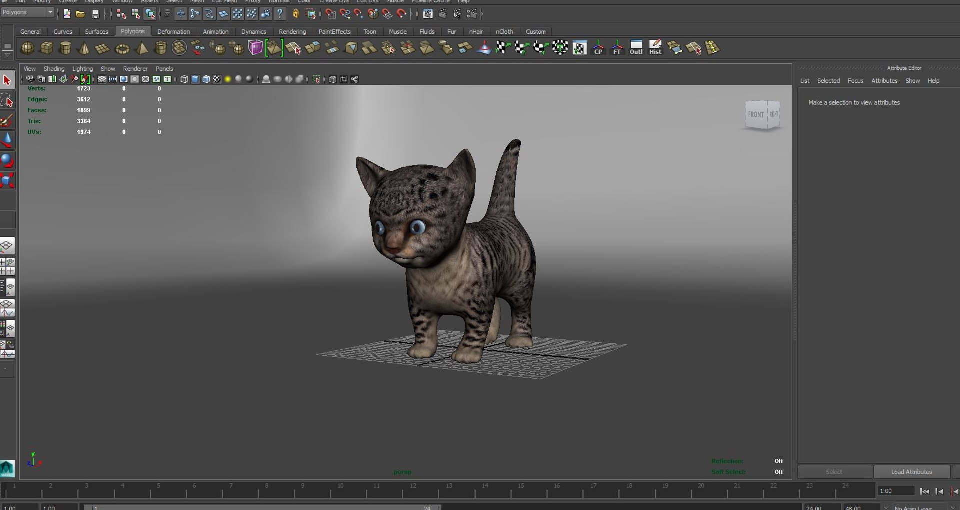 Cute Cat Model - TurboSquid 1220890