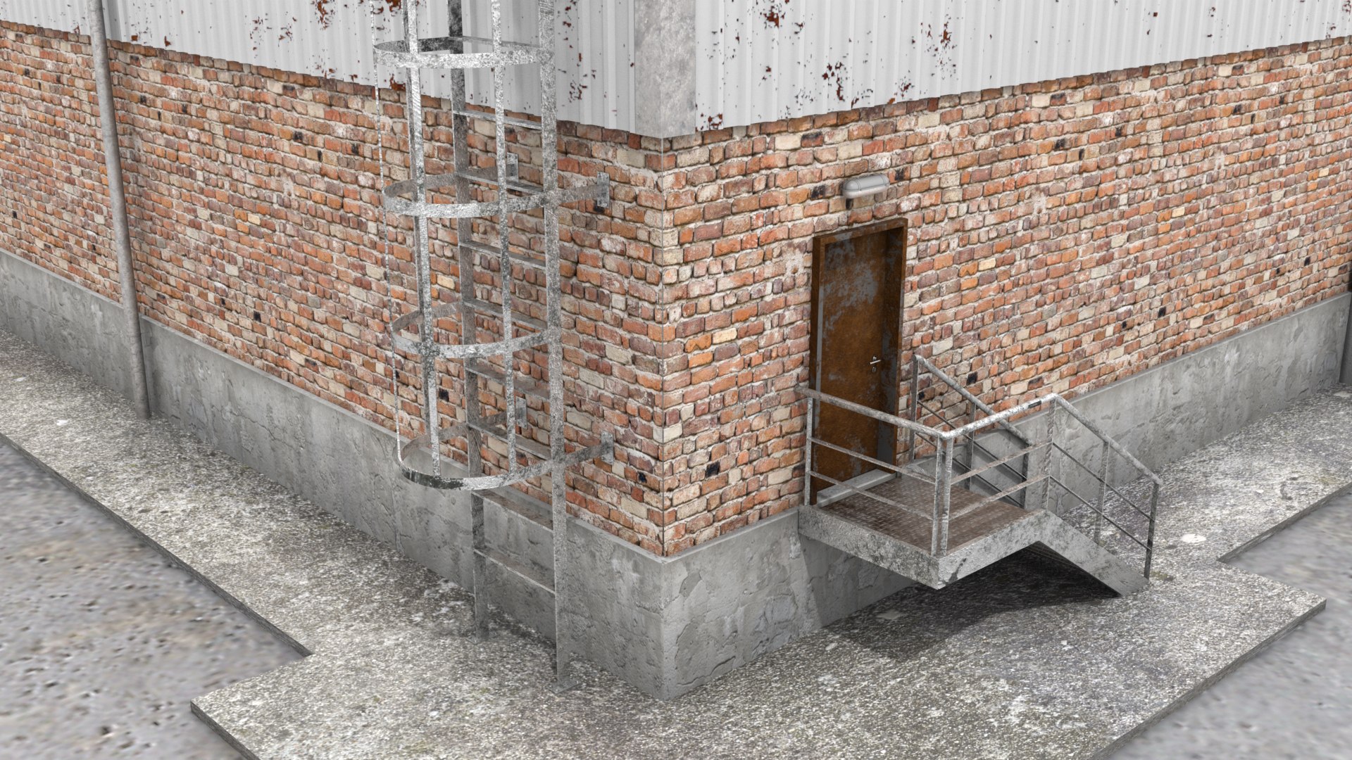 Old Industrial building 01 3D - TurboSquid 2167377