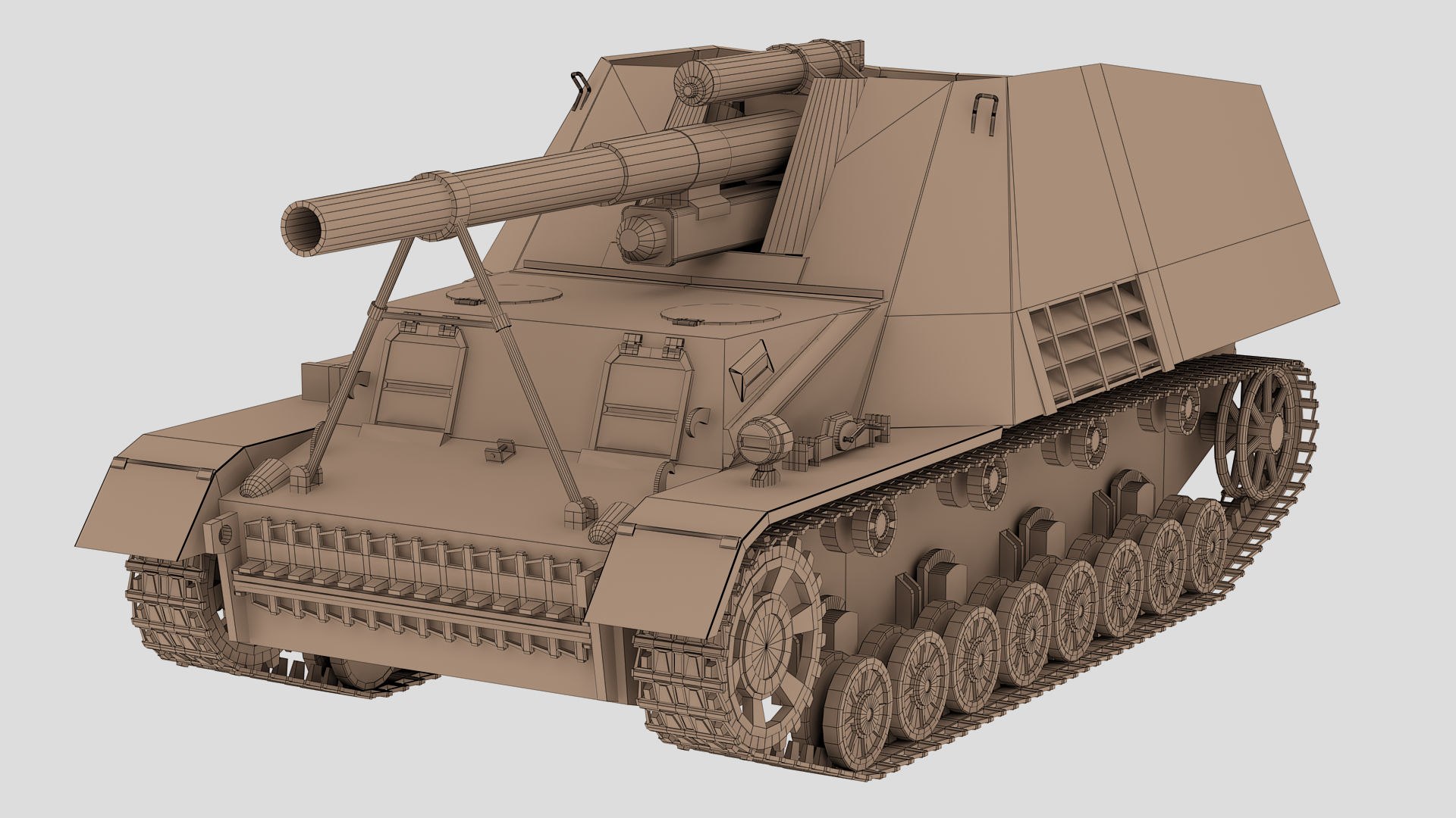 SdKfz 165 Hummel Model - TurboSquid 2279216