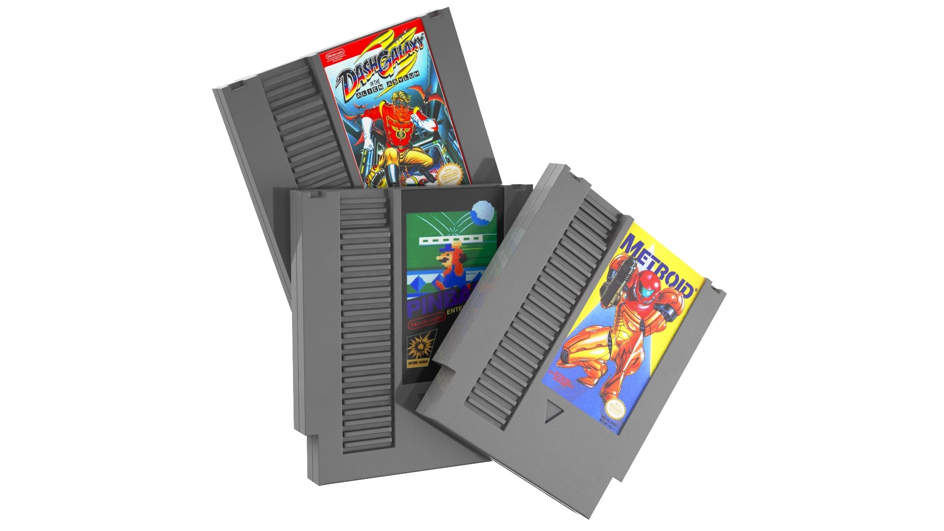 Three Game Cartridge 3D - TurboSquid 1957266