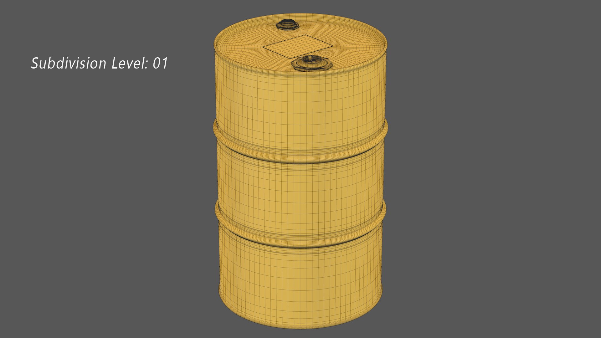 3D shell steel oil barrel model - TurboSquid 1546535