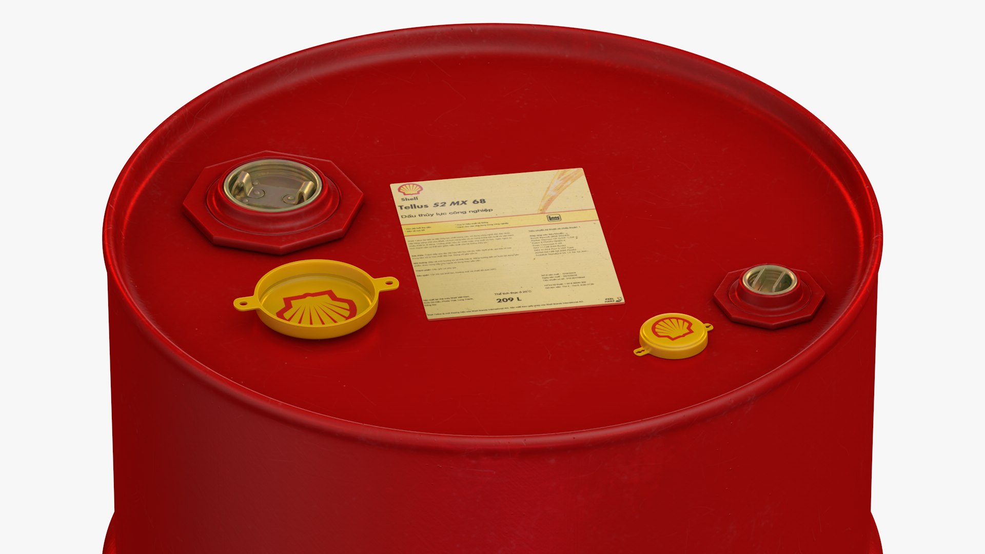 3D shell steel oil barrel model - TurboSquid 1546535