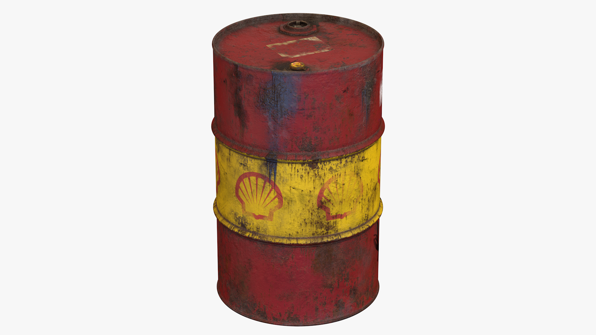 3D shell steel oil barrel model - TurboSquid 1546535
