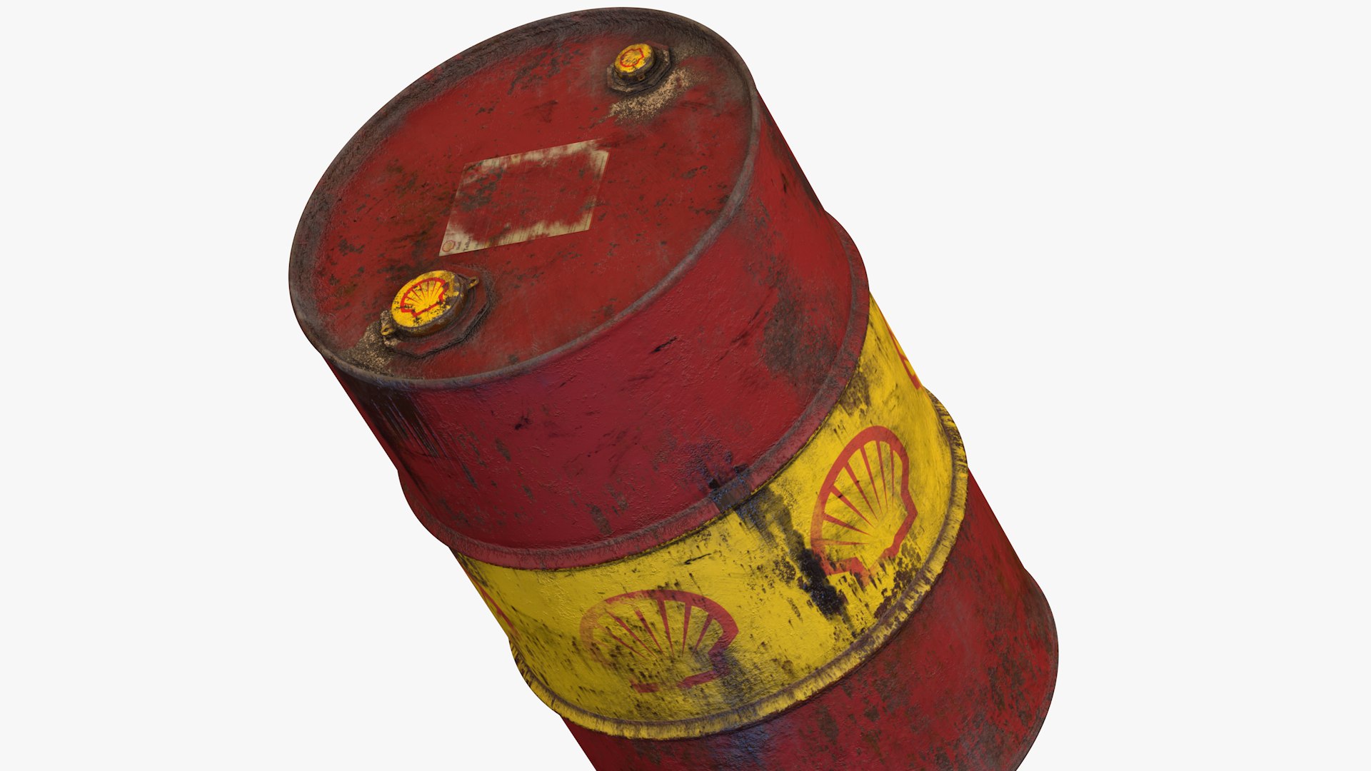 3D shell steel oil barrel model - TurboSquid 1546535