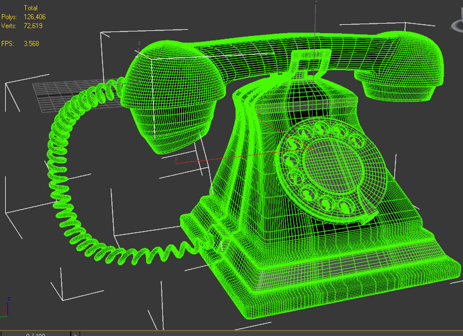 3d Retro Telephone Model
