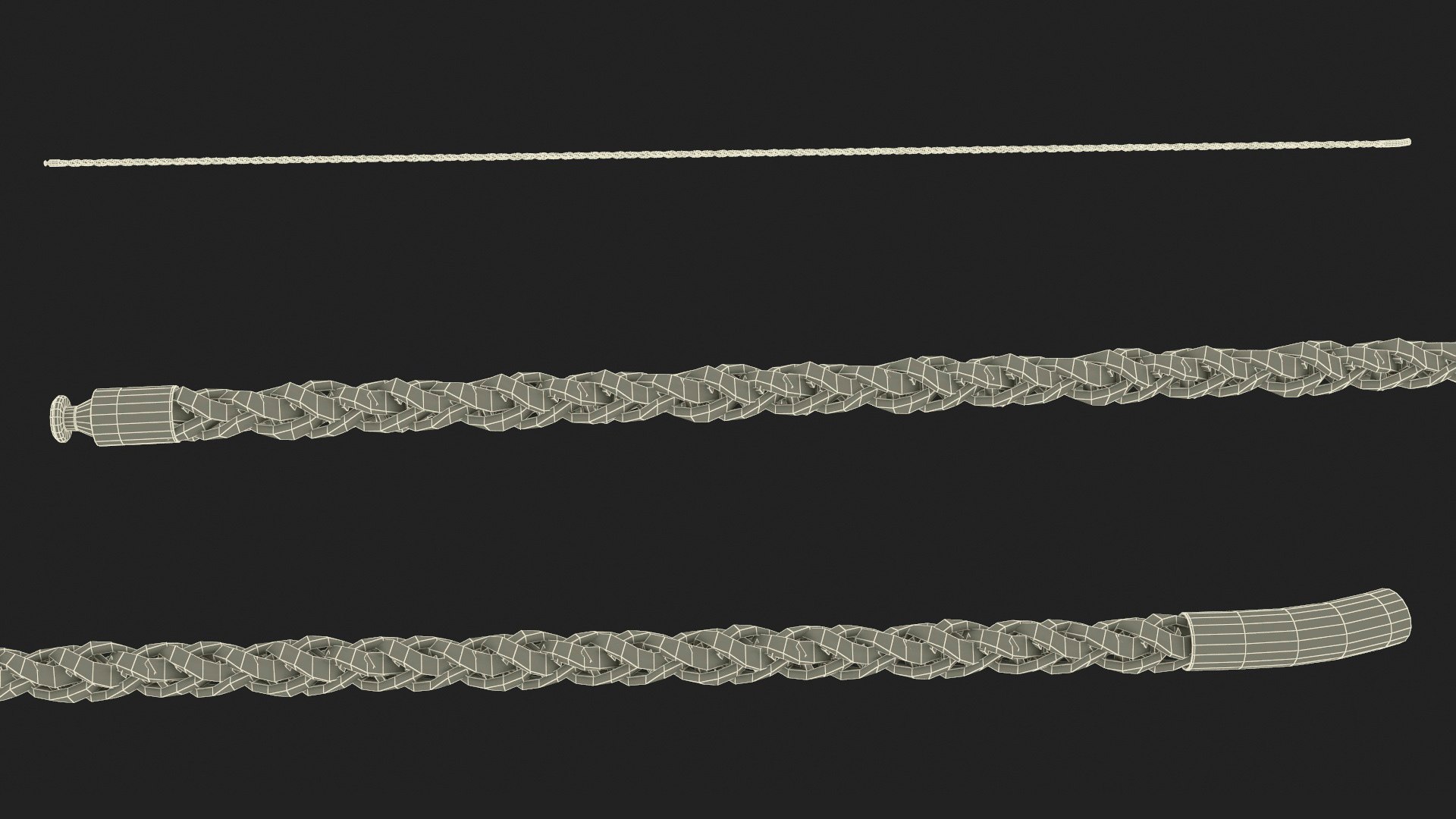 Golden Wheat Chain 3D Model - TurboSquid 2239731