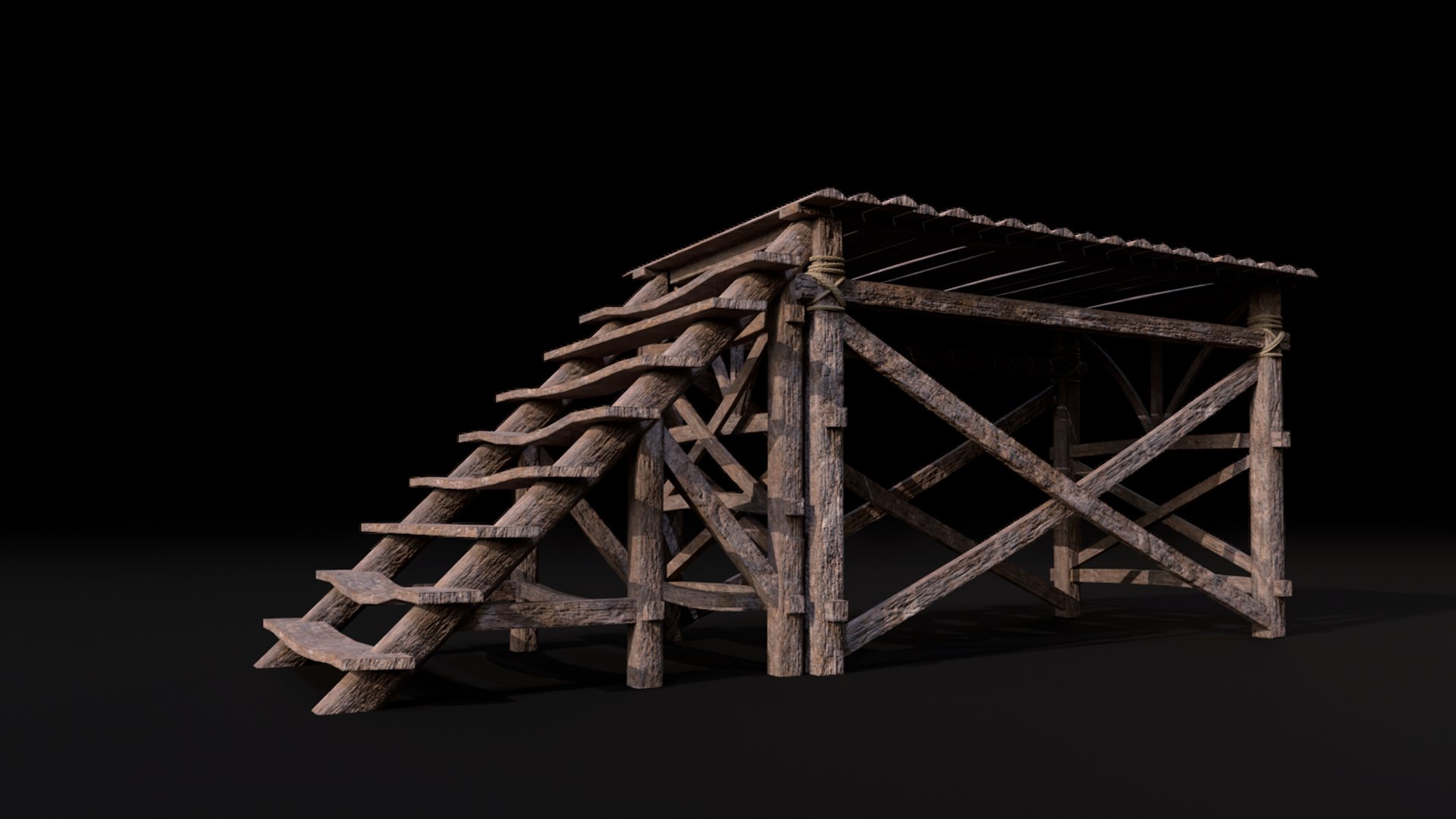 3D Realistic Medieval Logs Fence Palisade Model - TurboSquid 2111516