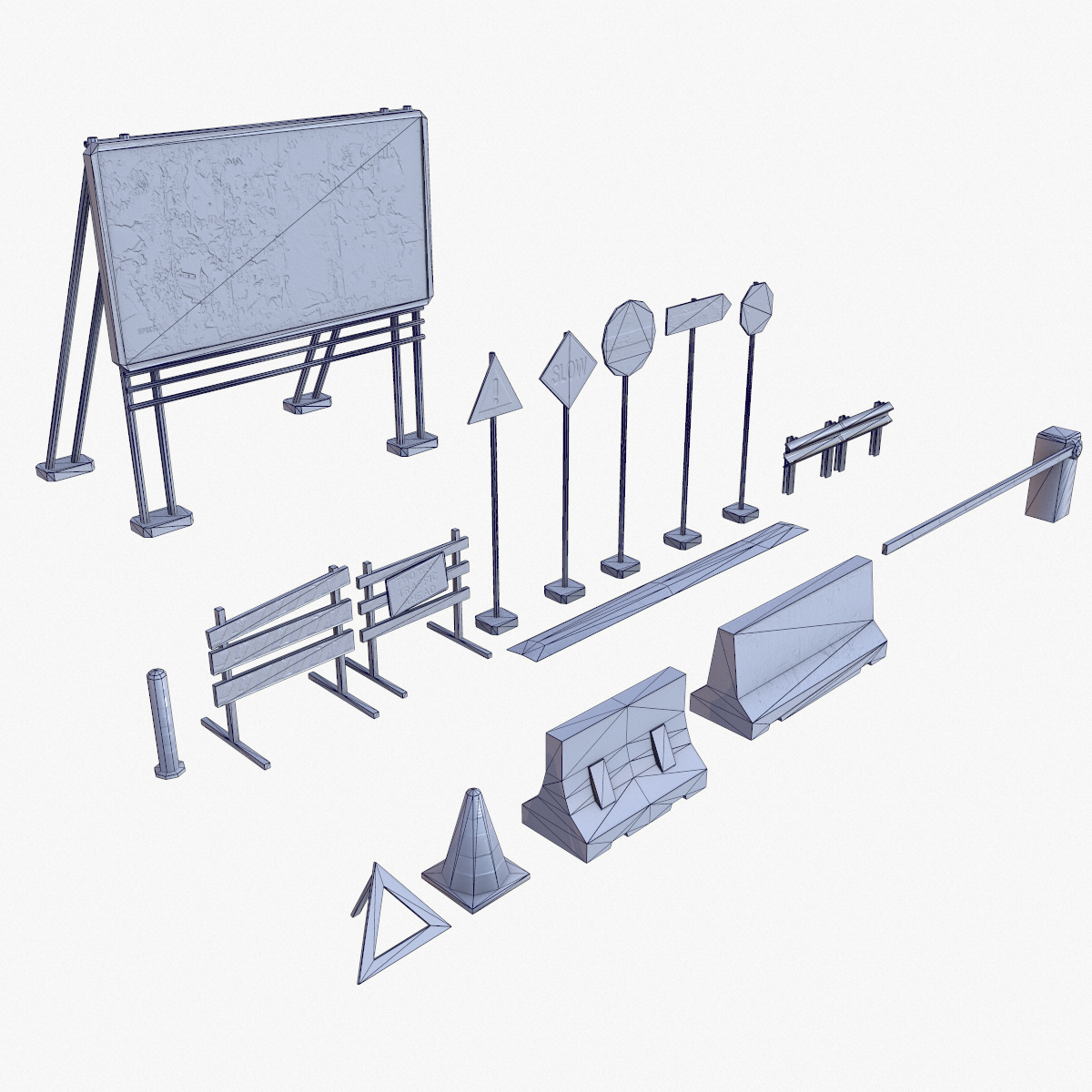 3d road props