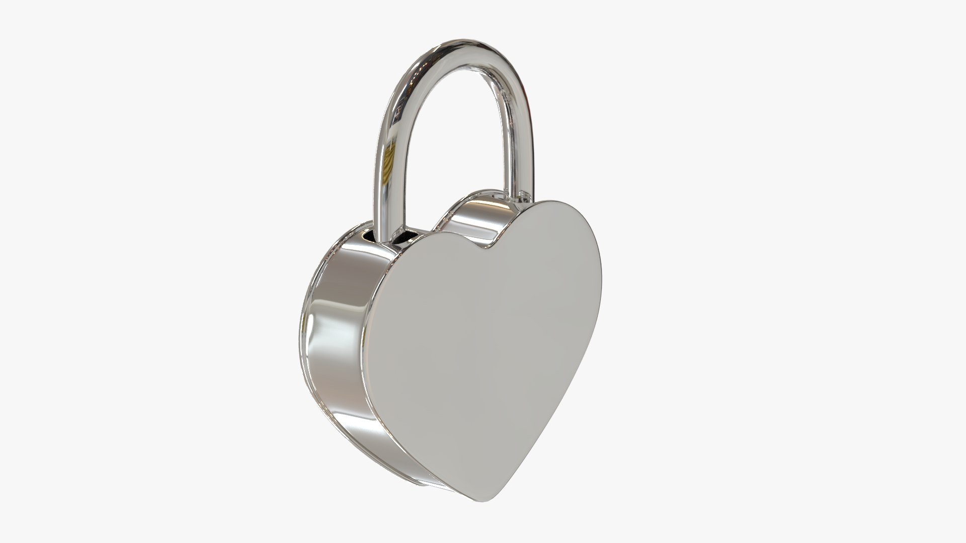 Heart Shaped Metal Padlock With Key 3D Model - TurboSquid 1853615