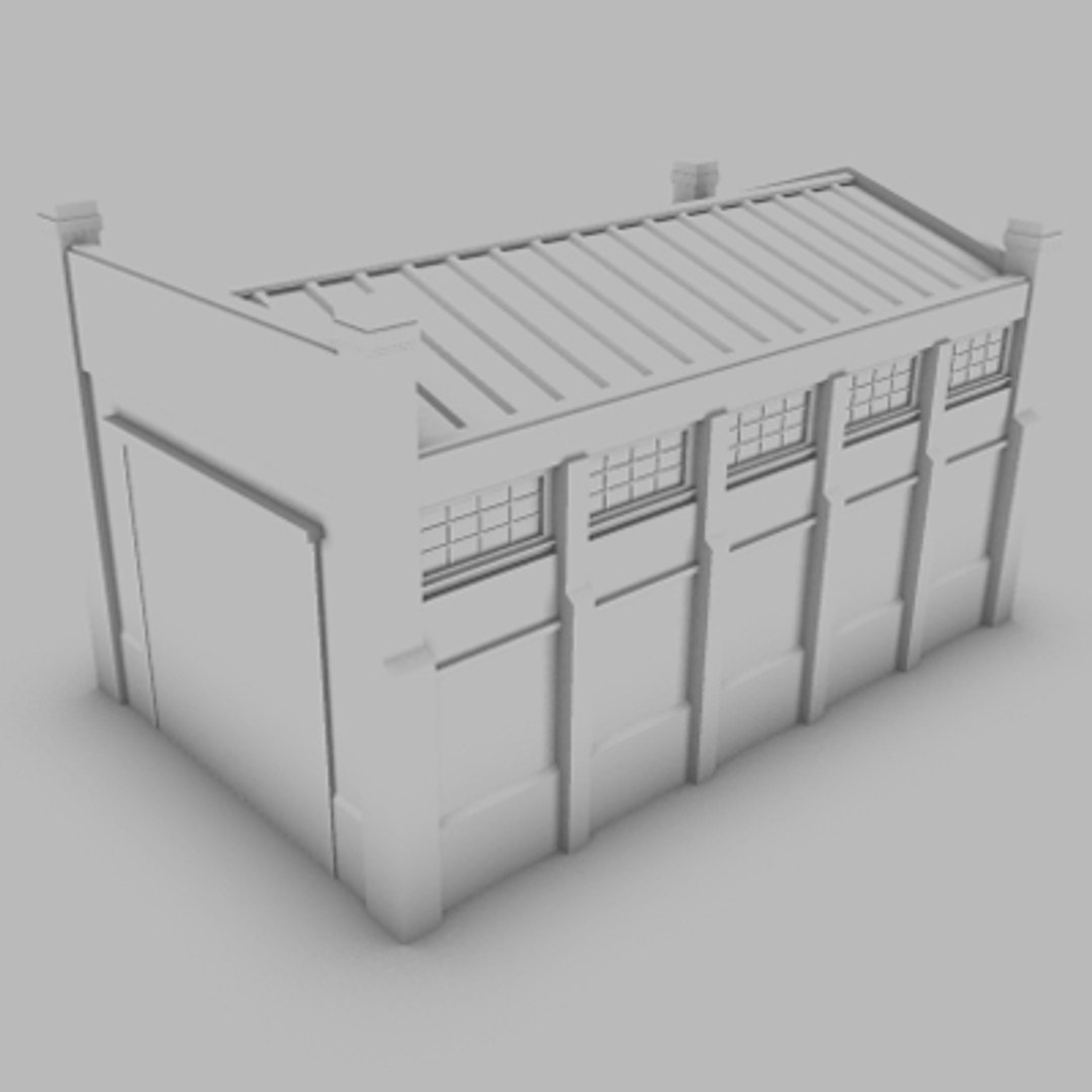 Warehouse Building 3d Model