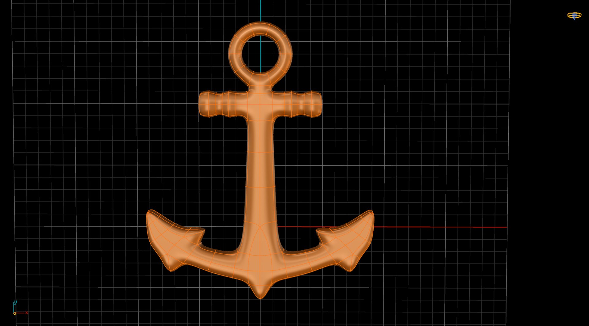 3d Anchors T-splines Model