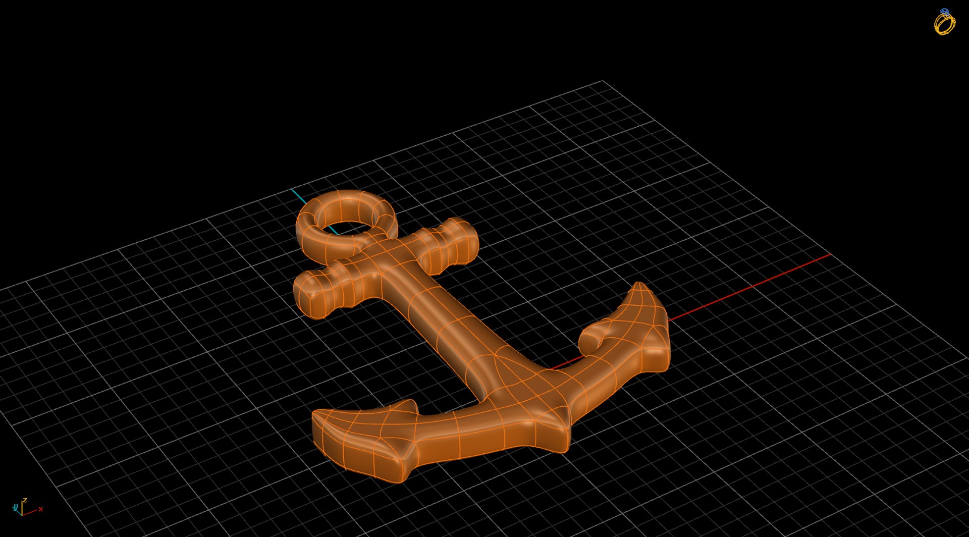 3d Anchors T-splines Model