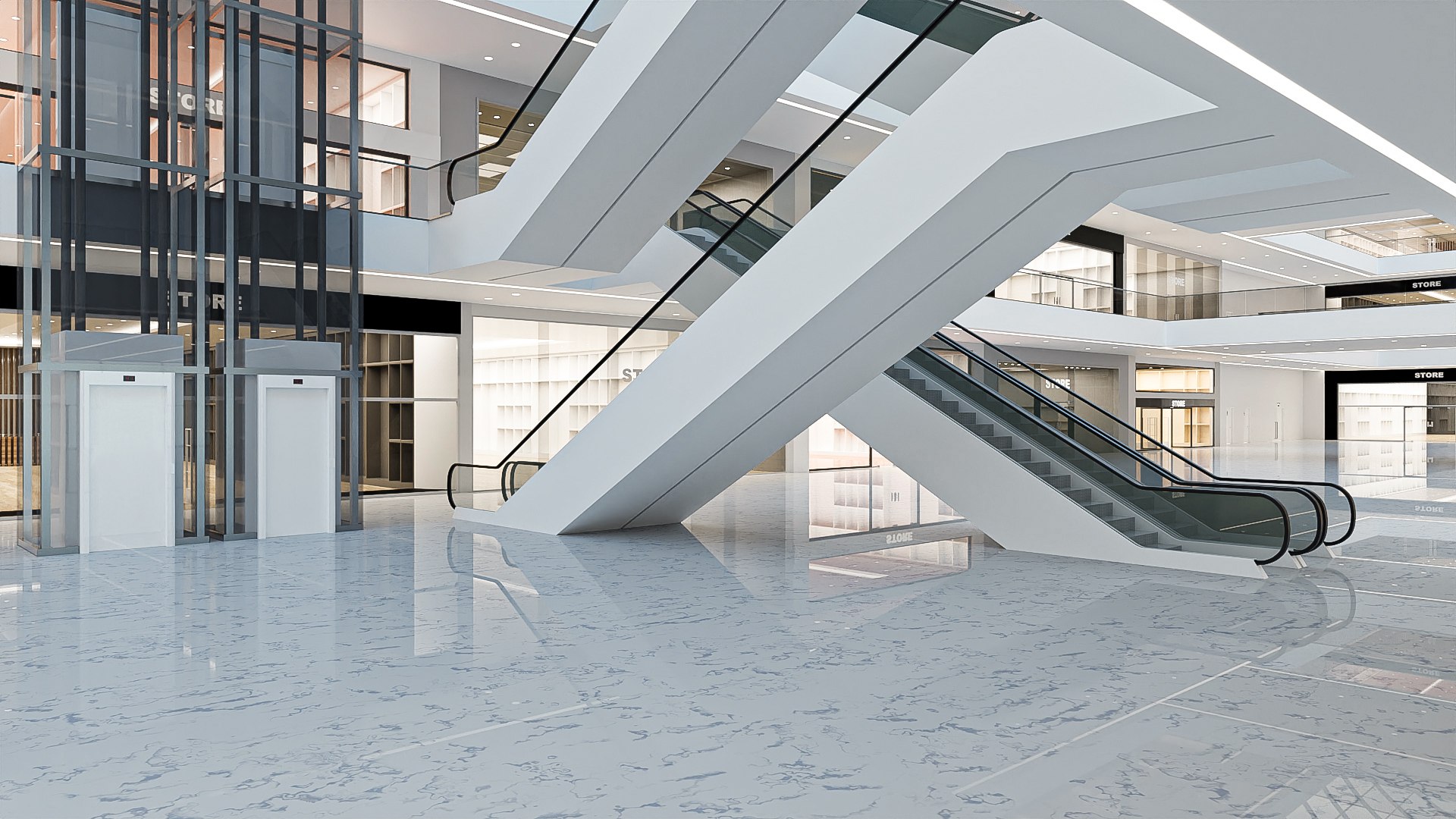 3D model Mall interior 04 - TurboSquid 2134451