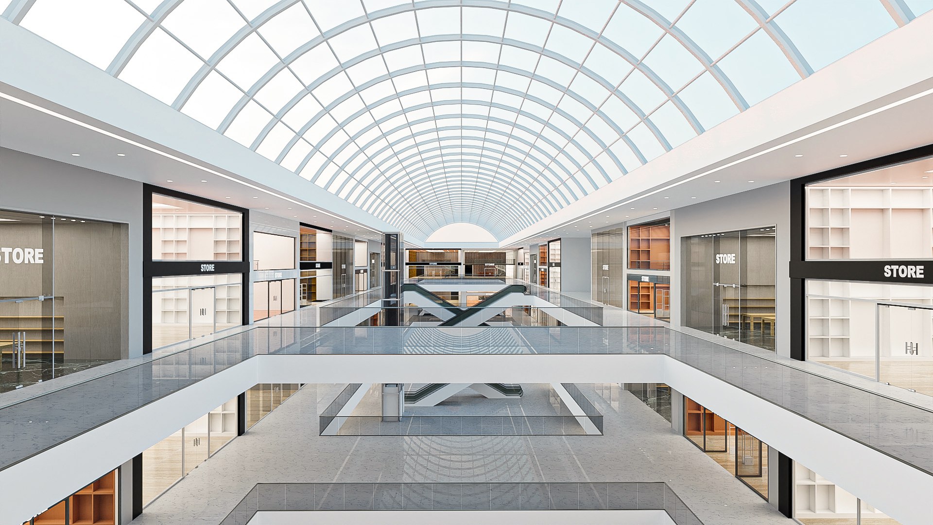 3D model Mall interior 04 - TurboSquid 2134451